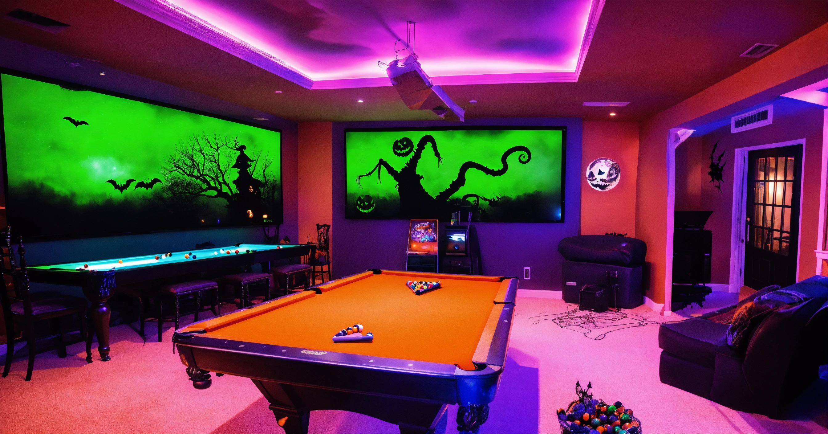 Lexica - Halloween party, night time halloween sky ceiling, fun ...