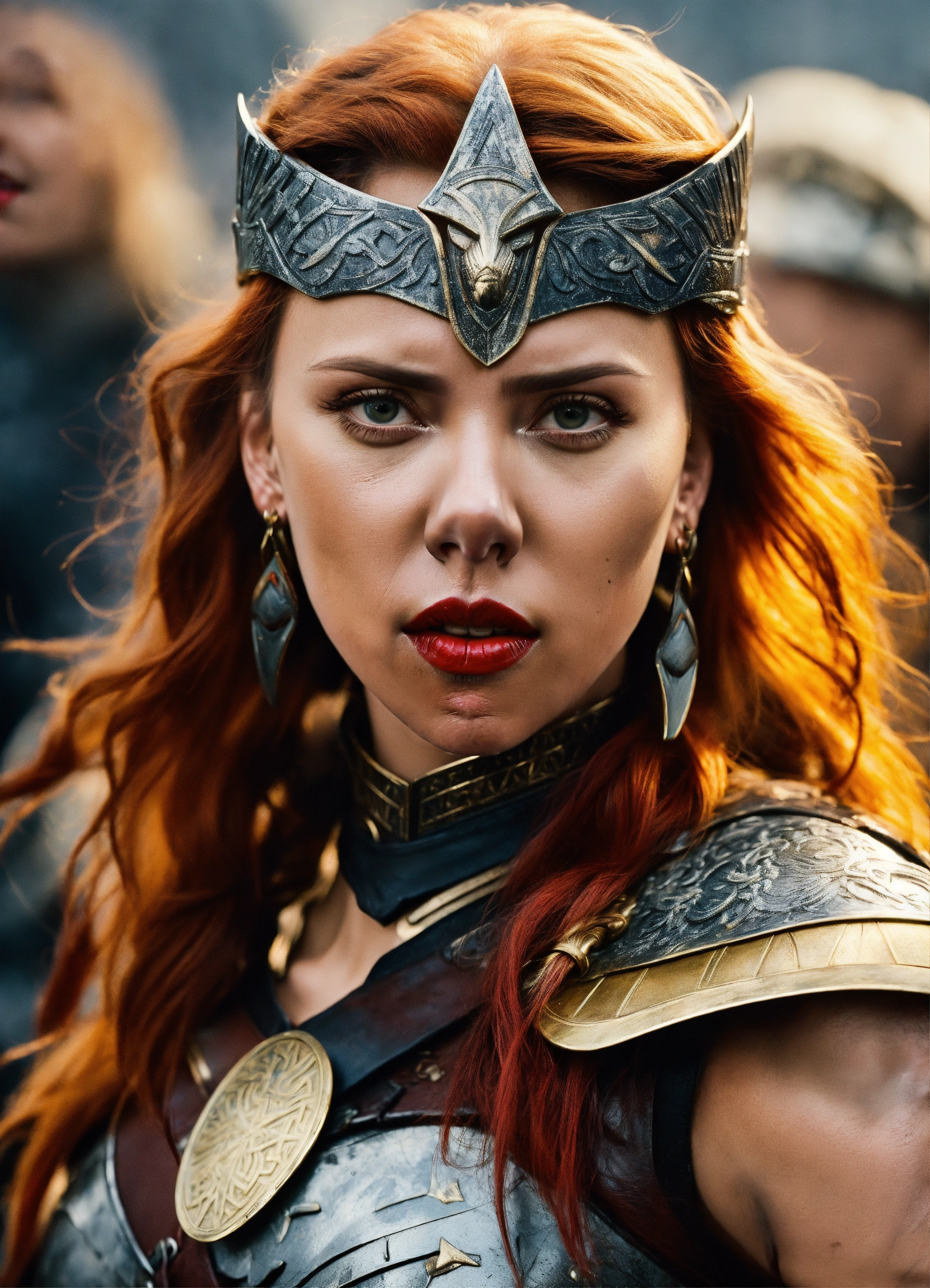 Lexica - Photo quality portrait of Scarlett Johansson as Norse Valkyrie ...