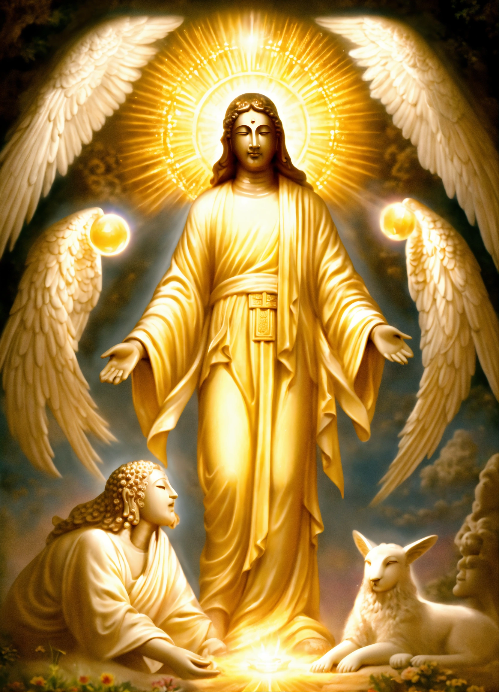 Lexica - Jesus, buddha, angel unity of all living beings in the world ...