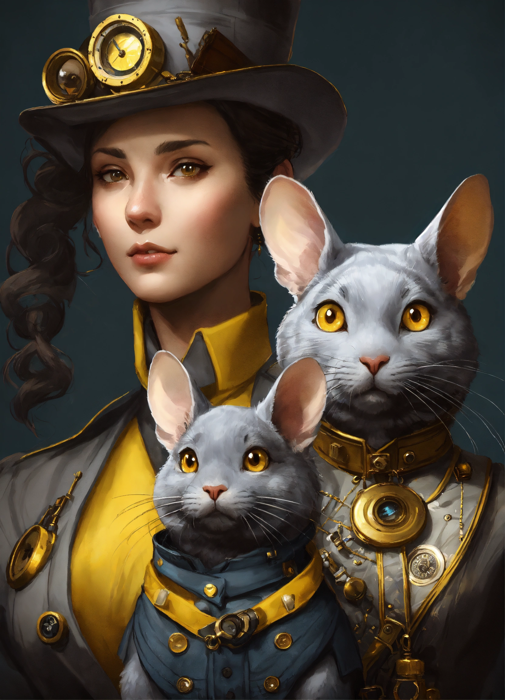 Lexica - A detailed portrait of male and female solid grey color grey ...