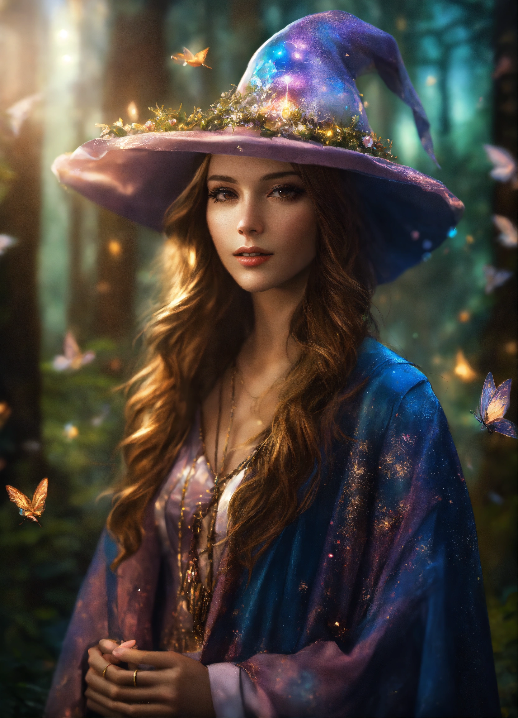 Lexica - Photorealistic portrait of an adult female wizard with modern ...