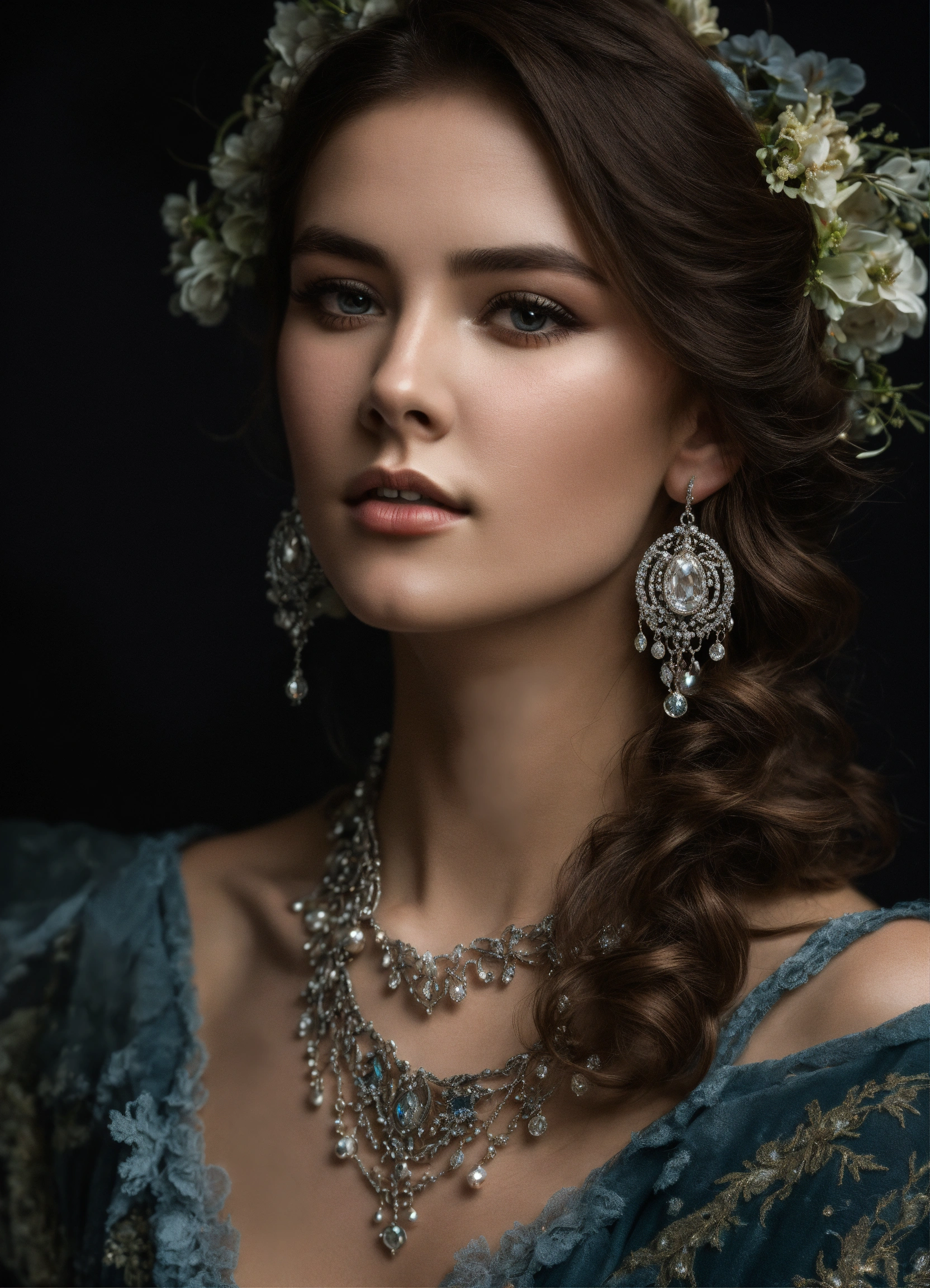 Lexica - Modern super model wearing beautiful little tiny sterling ...