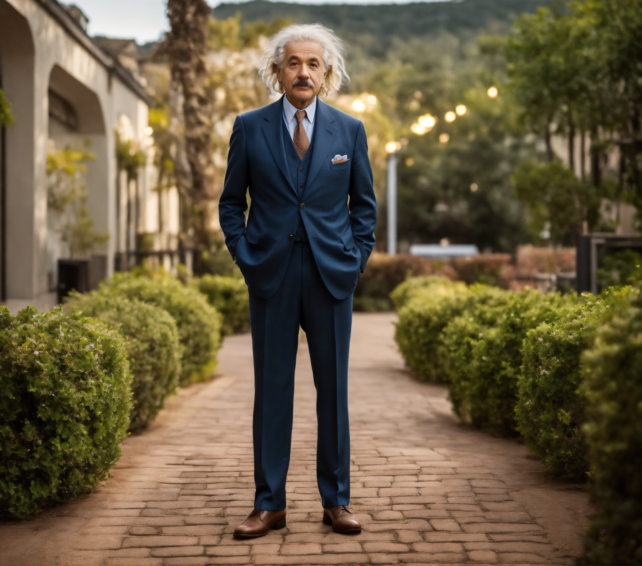 Lexica - Albert einstein mid 40s wearing a modern suit posing for ...