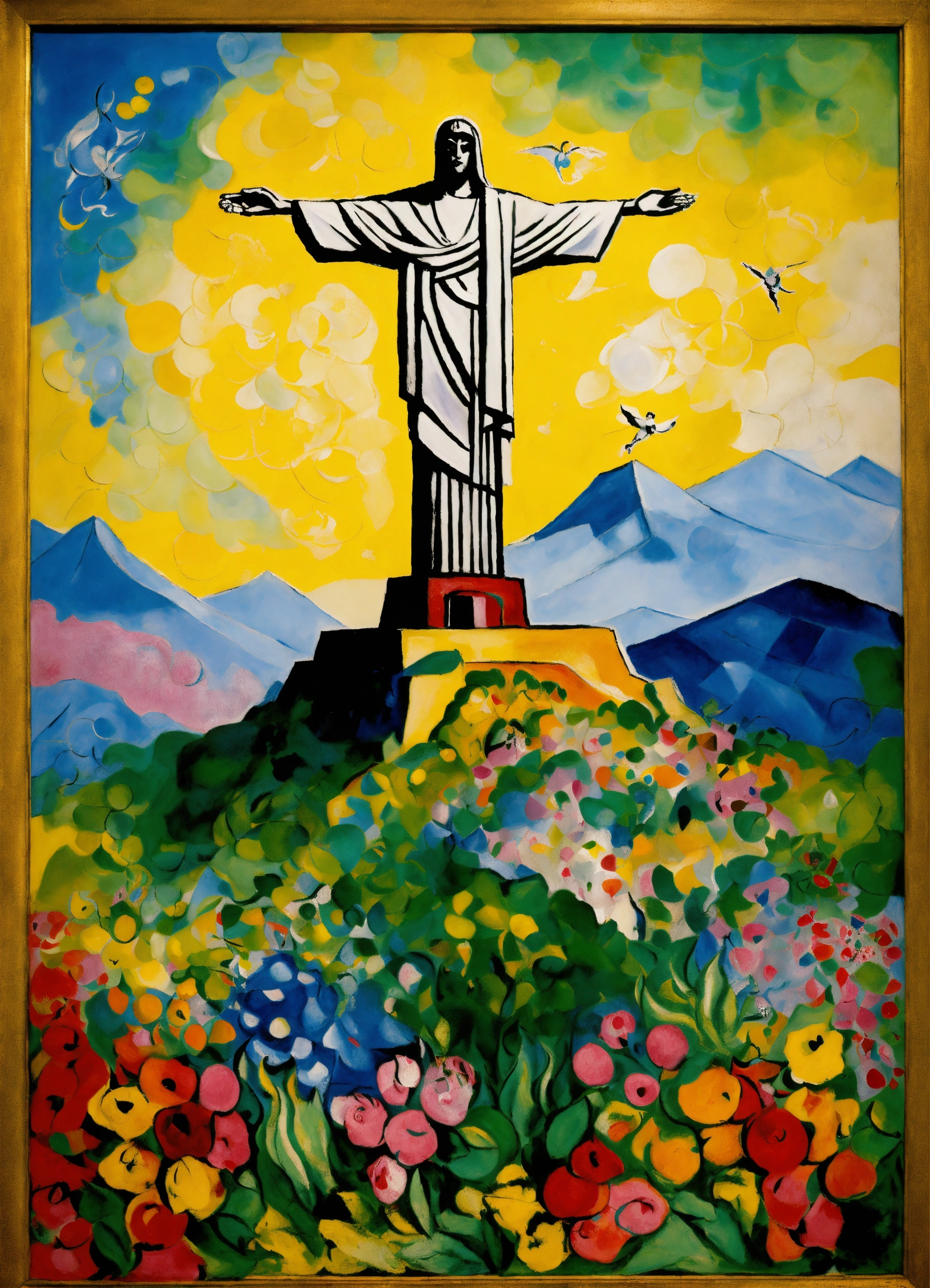 Lexica - Christ the Redeemer, Brazil, a painting in the style of Marc ...