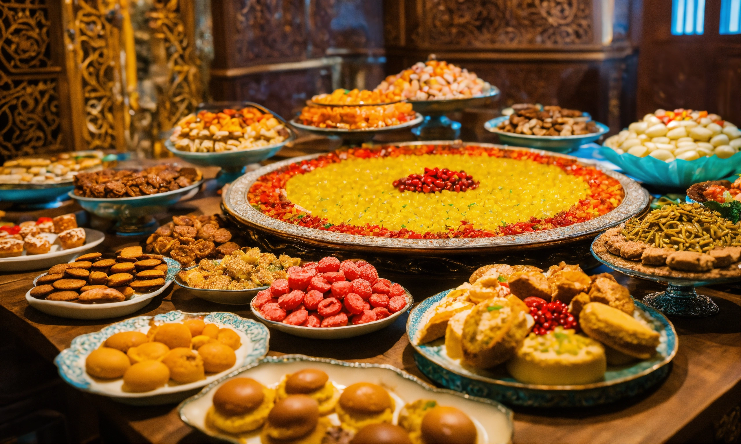 Lexica - A large table with national Kazakh sweets with national Kazakh ...