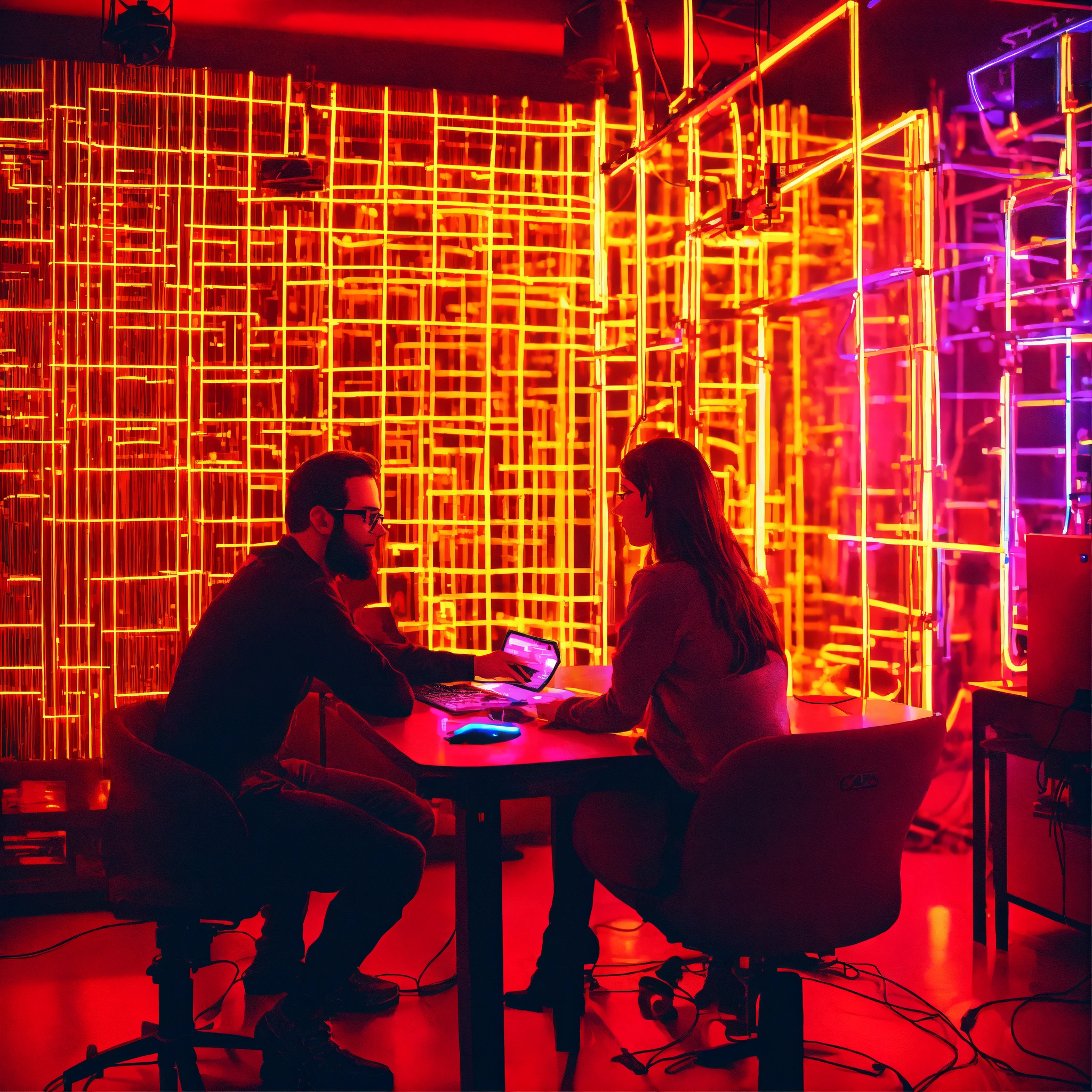 Lexica - A software developer and a woman software developer in an ...