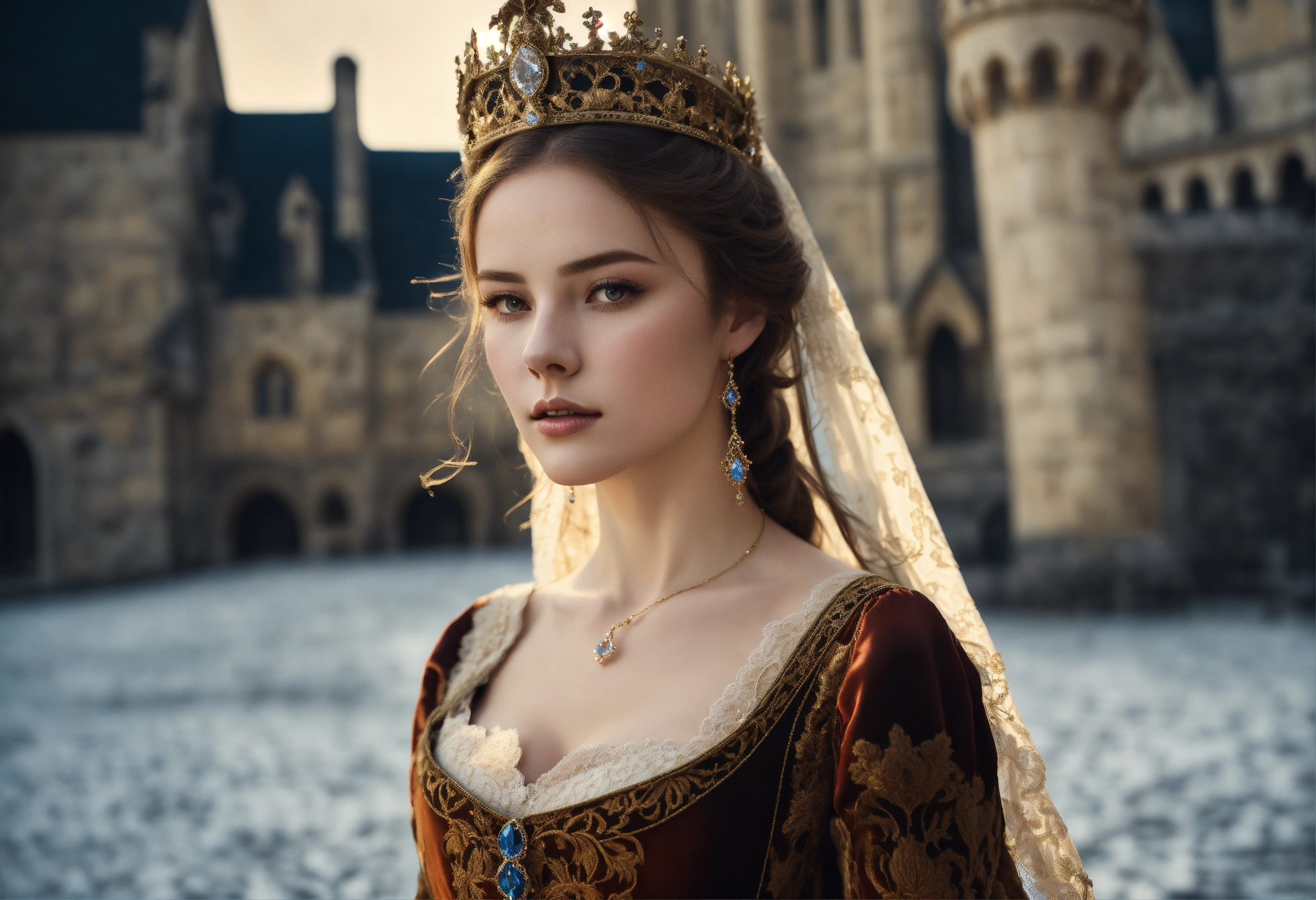 Lexica - Fine art portrait photography, medieval setting, full body ...