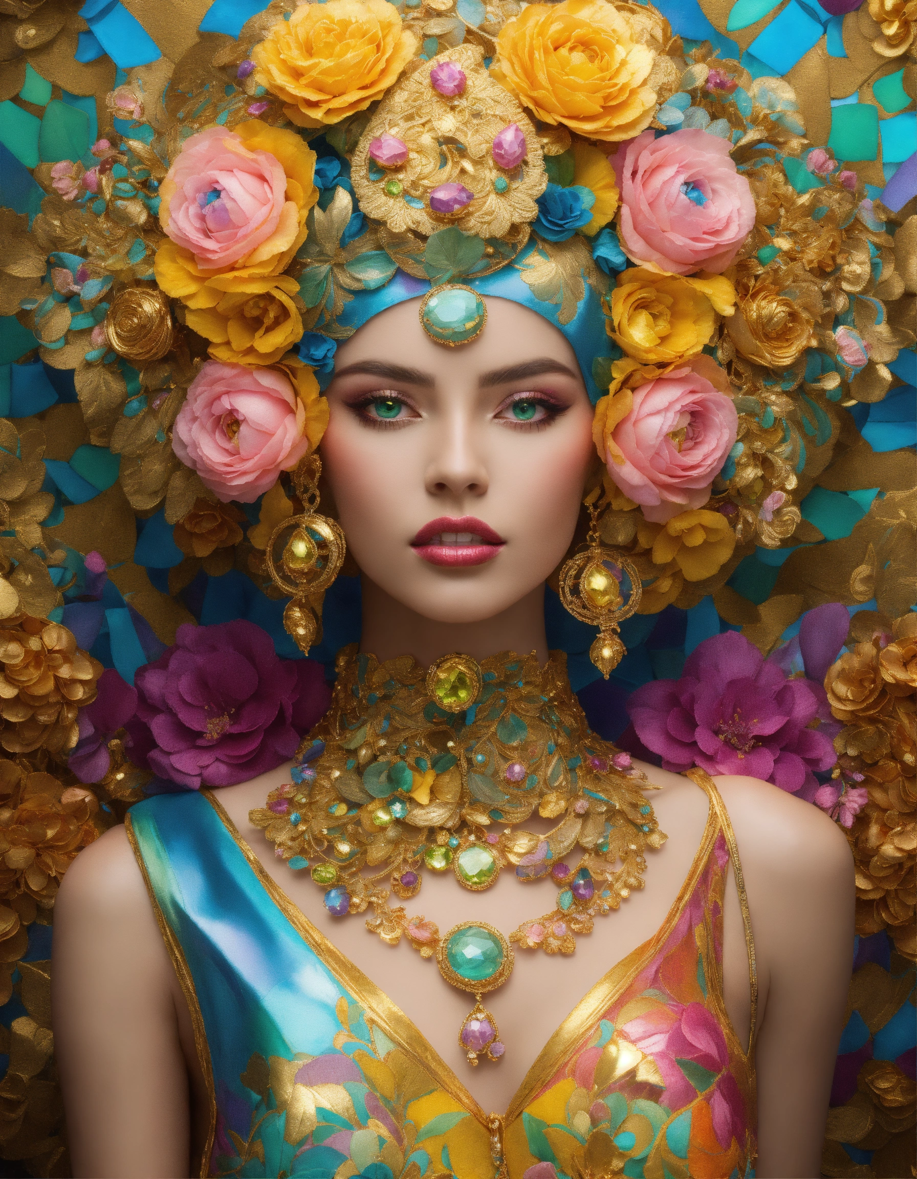 Lexica - Futuristic beautiful photogenic supermodel painted glamorous ...