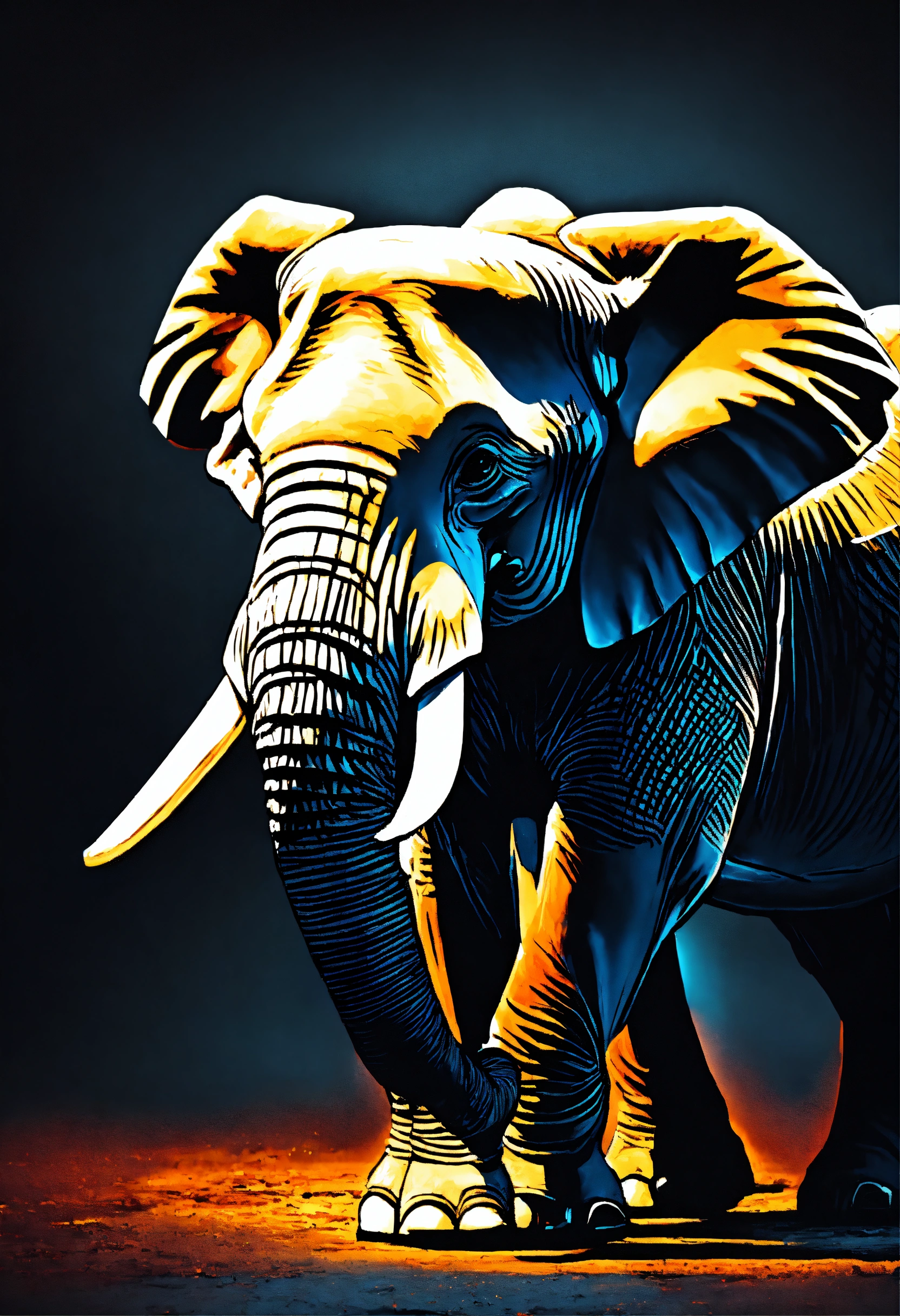 Lexica - Bad evil aggressive threatening elephant, dramatic lighting ...