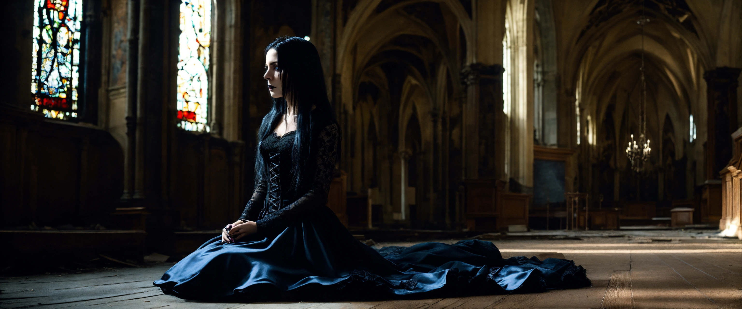 Lexica - Hyperrealist, photographic quality, dramatic dark goth scene ...