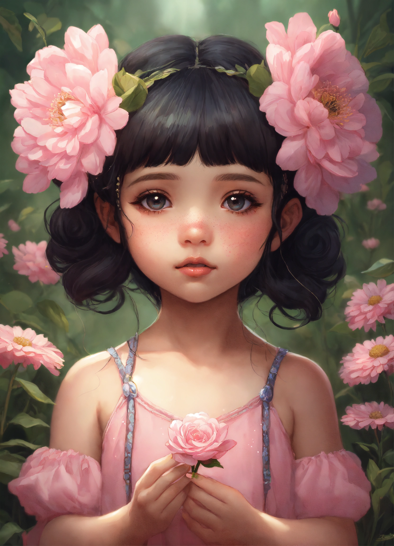 Lexica - Portrait and shot full body of a sweetness pink Baby Fairy ...
