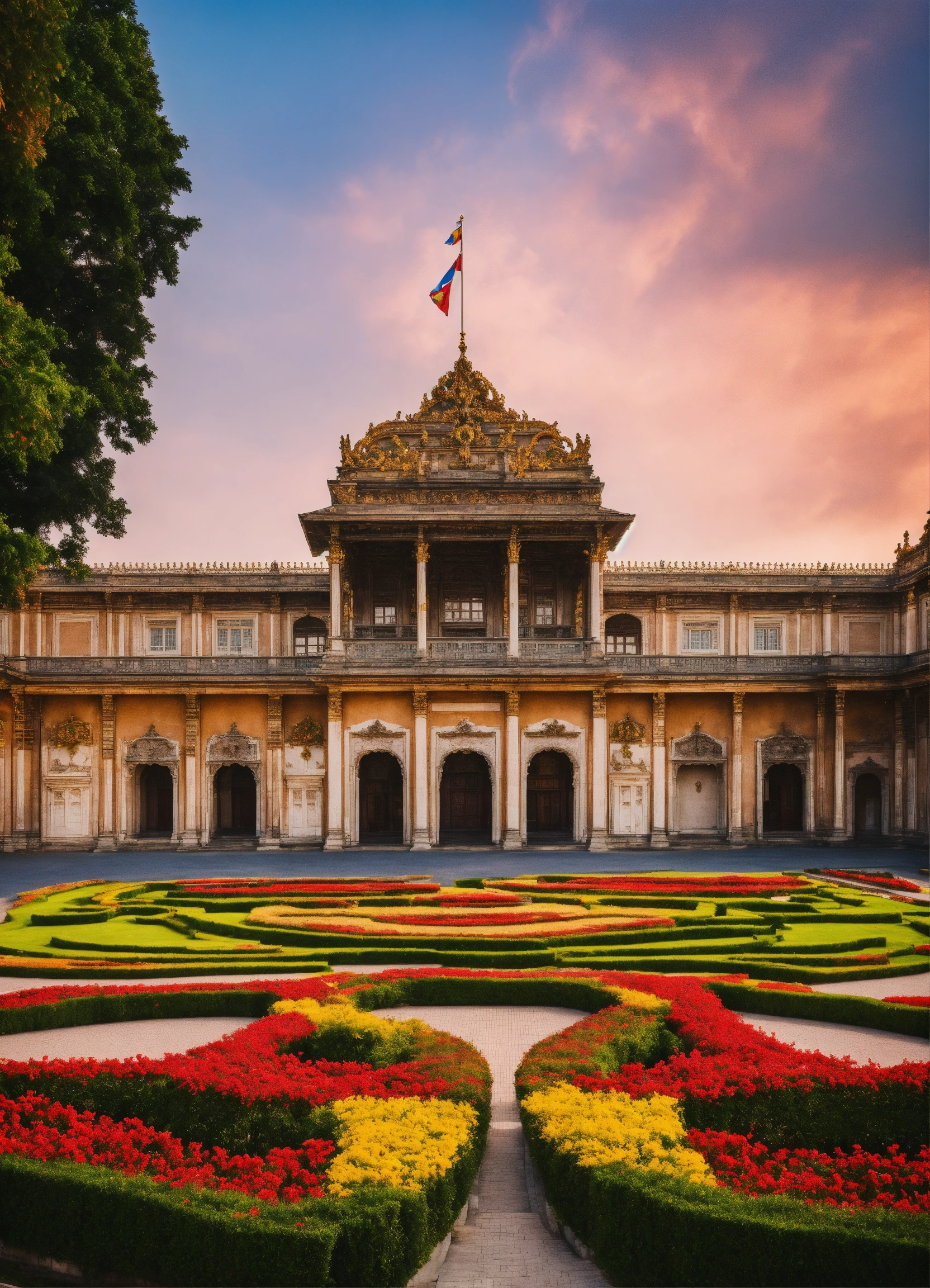 Lexica - A beautiful royal palace exterior view