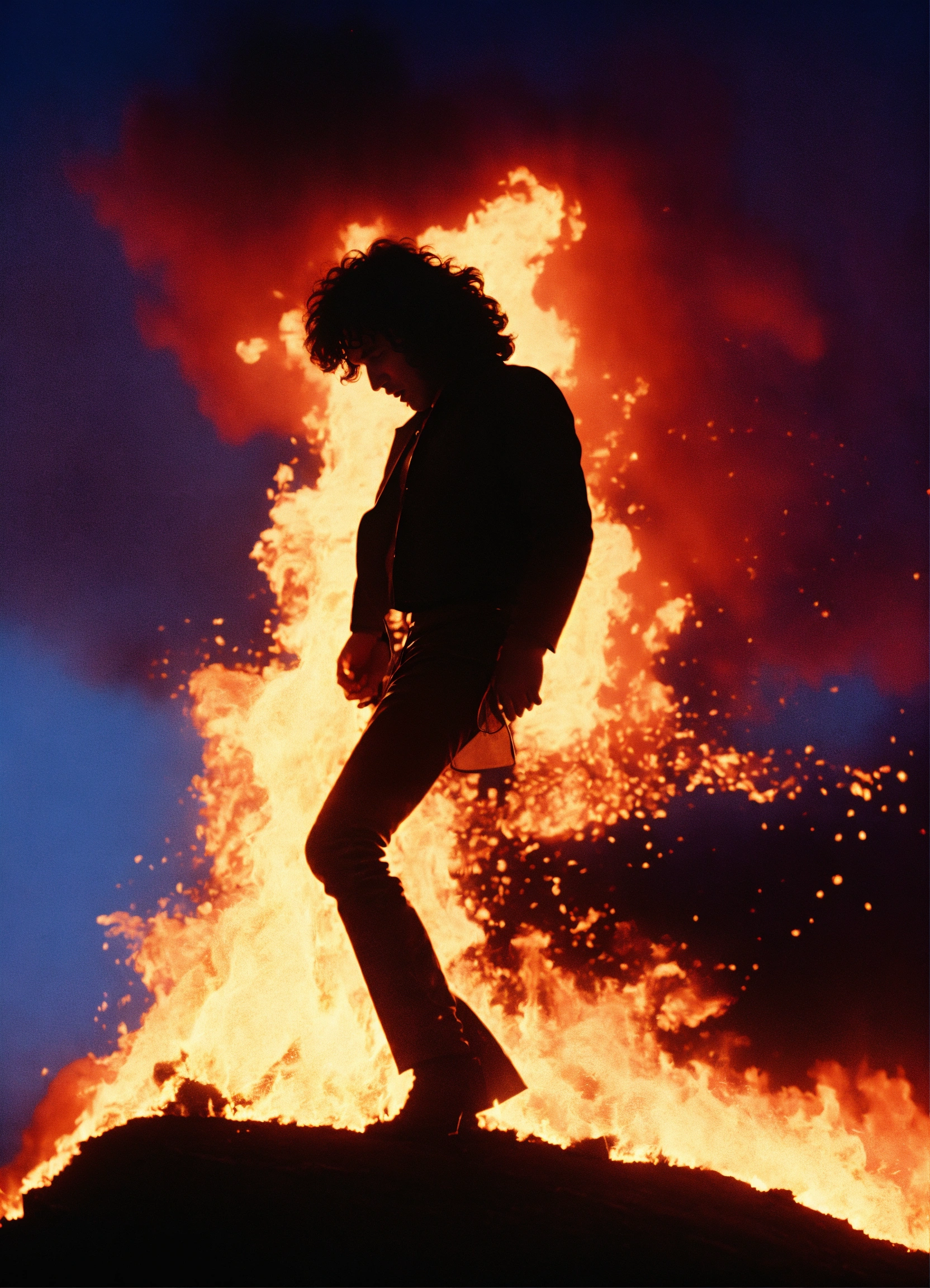 Lexica - In silhouette Jim Morrison of the Doors, his face in the ...