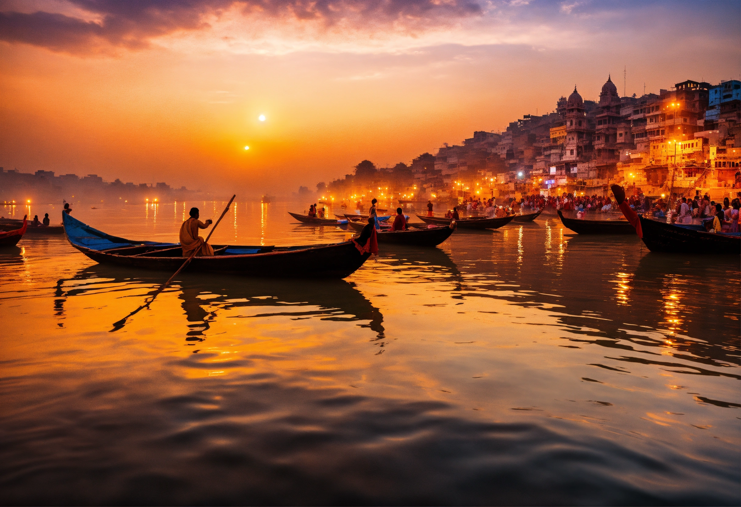 Lexica - A tranquil image of the holy Ganges River, flowing through the ...