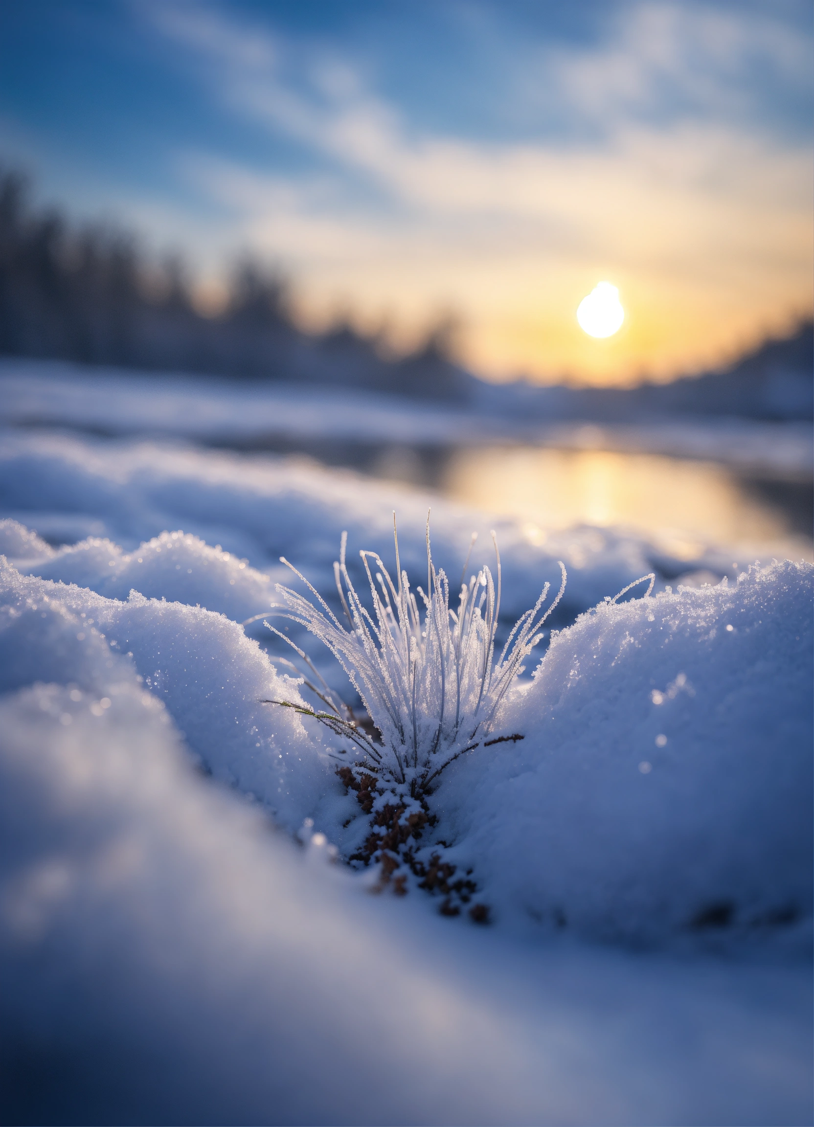 Lexica - Epic Landscape, pure beauty, big lake, deep winter, snow, Miki ...