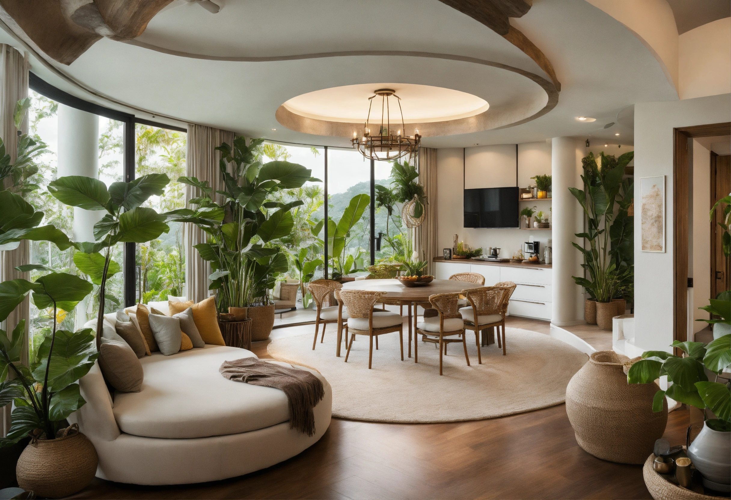 Lexica - Modern take on upscale bali inspired small condo white round ...