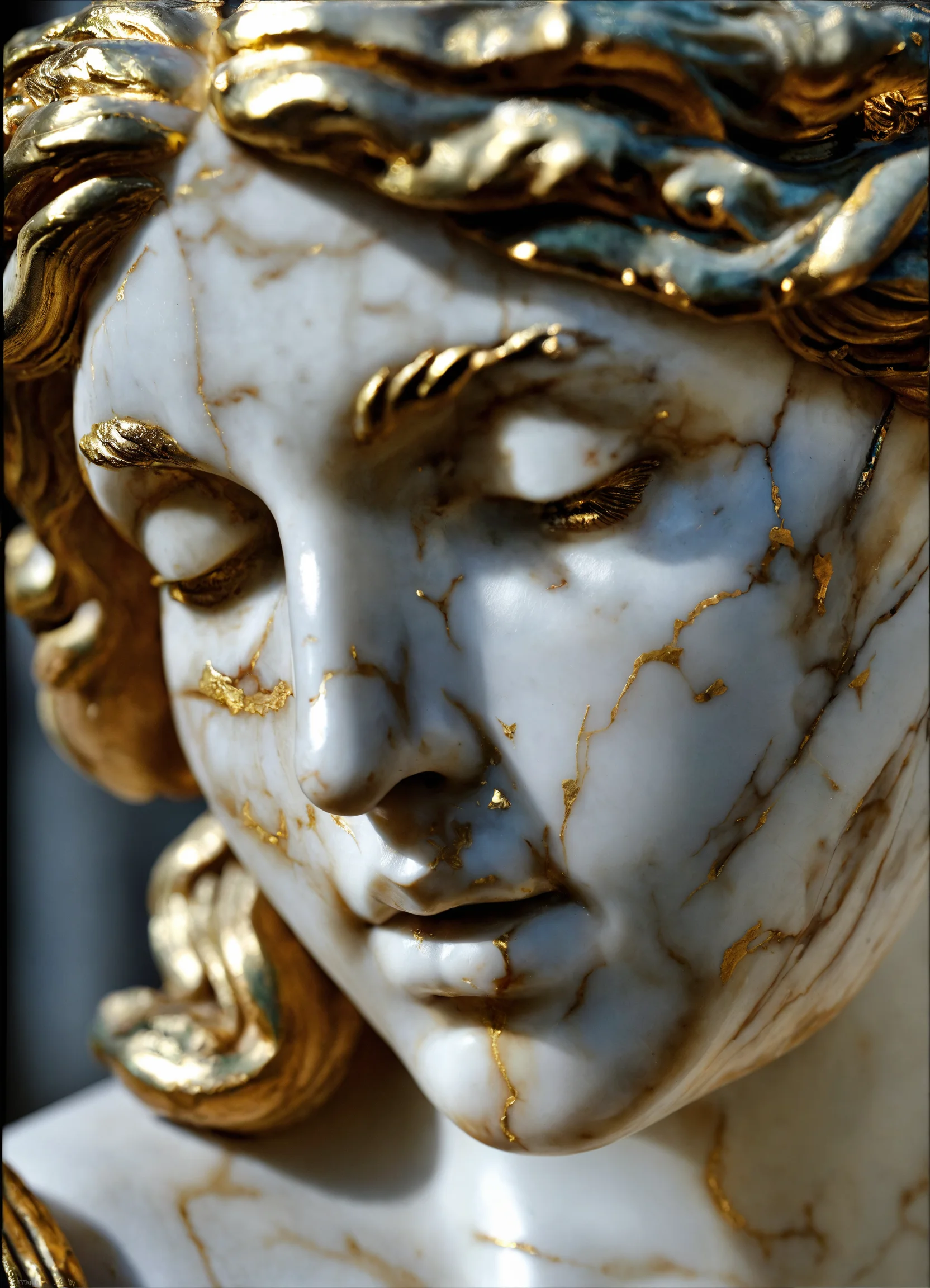 Lexica - Photorealistic. Marble statue of Aphrodite, close-up, with ...