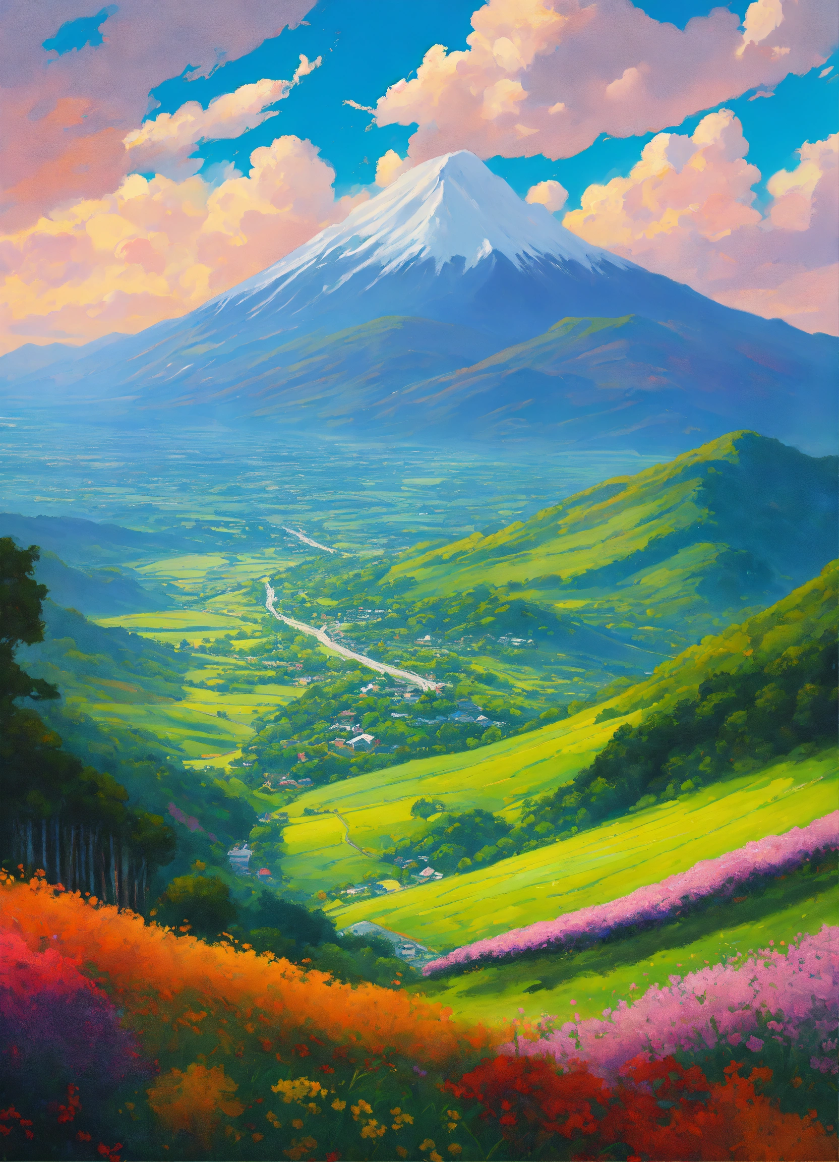 Lexica - Stunning landscape oil painting from Studio Ghibli film, by ...