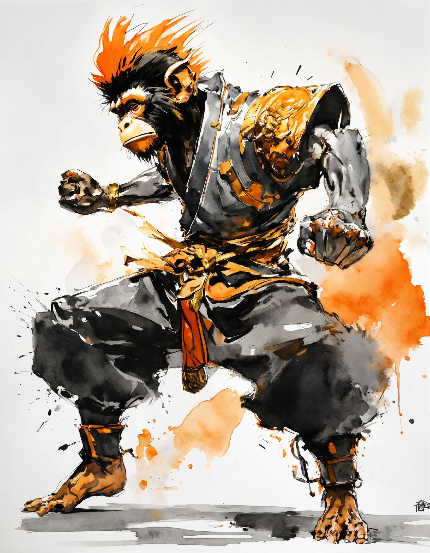 Lexica - Diesel-punk hip-hop punk Monkey King in diesel-punk armor ...