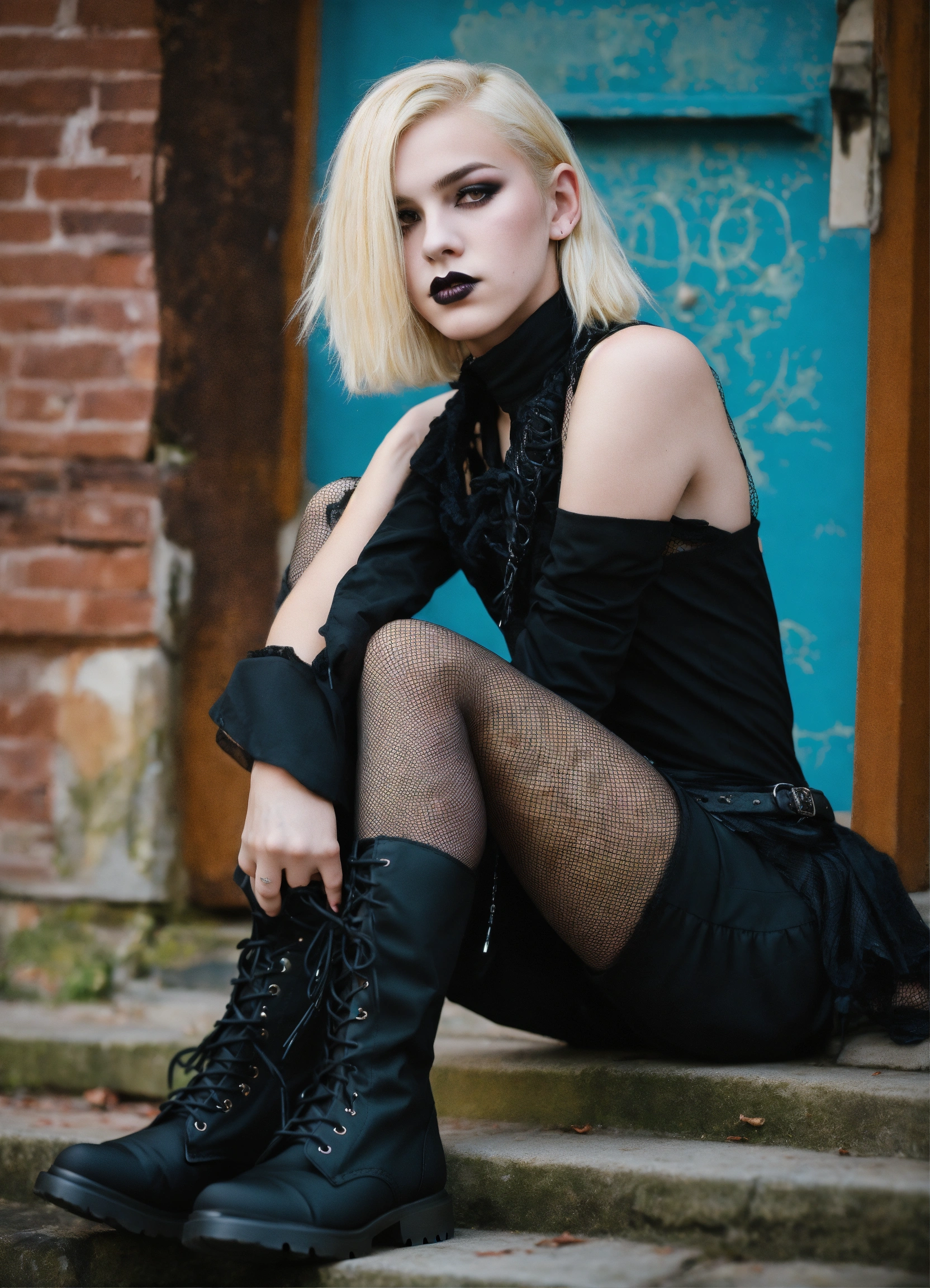 Lexica - A slender genderqueer 15-year-old boy with a gothic style ...