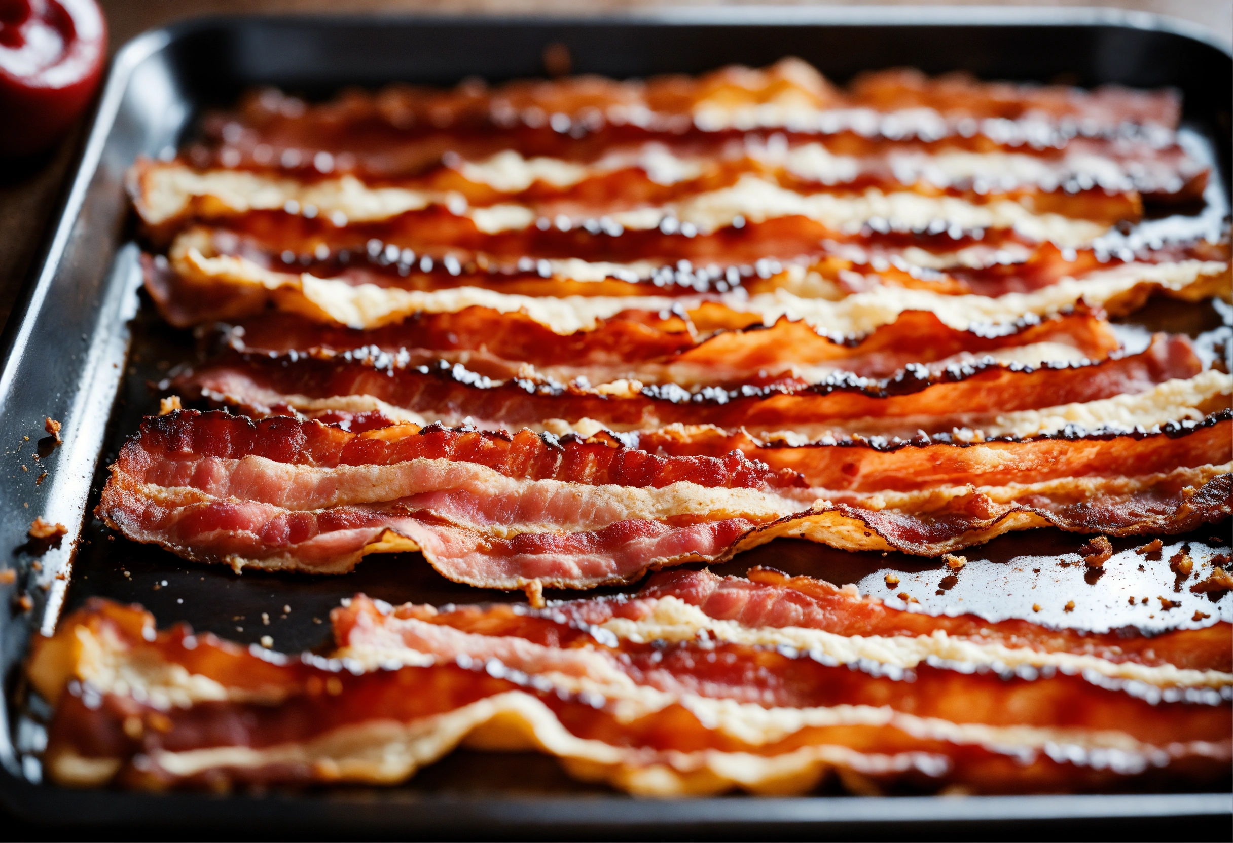 Lexica - Capture the essence of rashes of crispy bacon on an oven sheet ...