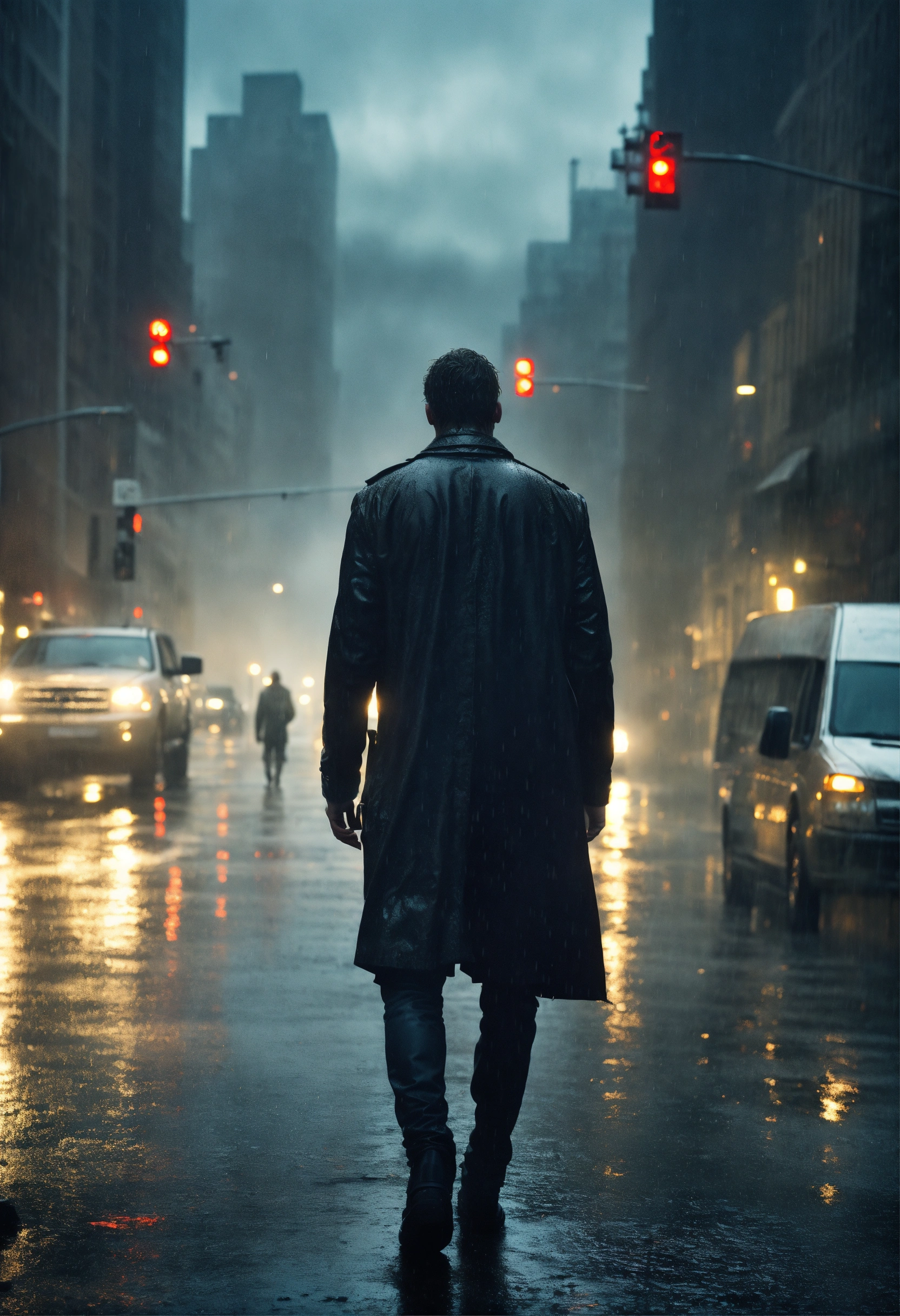 Lexica - Beautiful tall man, kinnaman, apocalypse, dark, walk, city ...