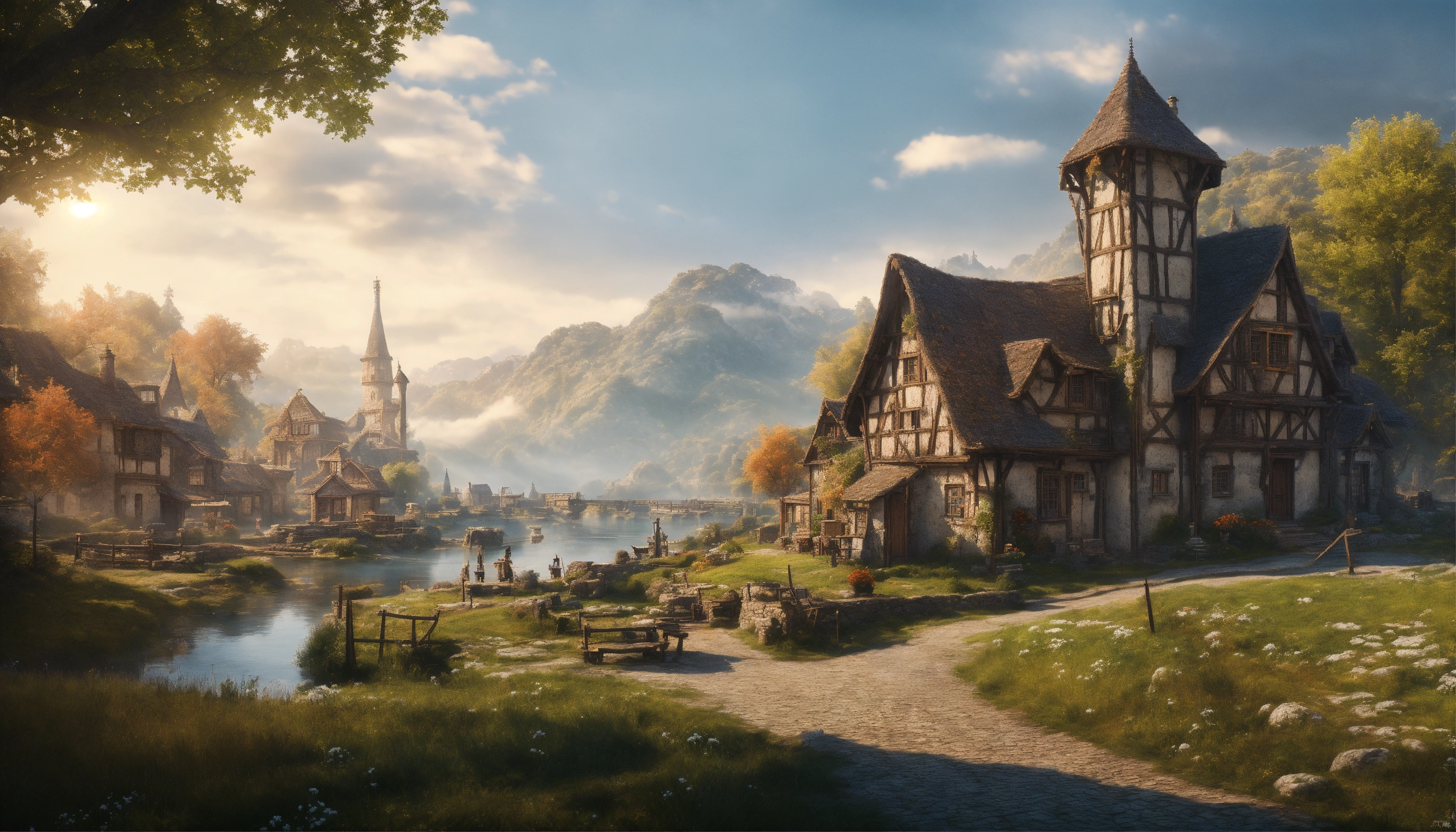 Lexica - Imagine a rustic fantasy world in the countryside where the ...