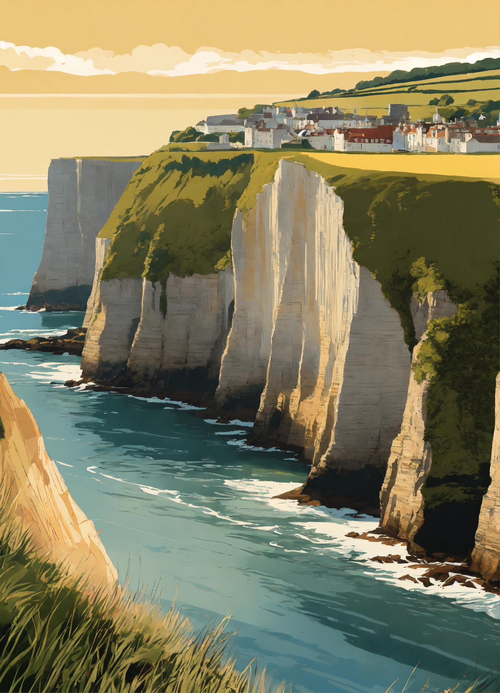 Lexica - Create a captivating background, Cliffs of Dover in the ...