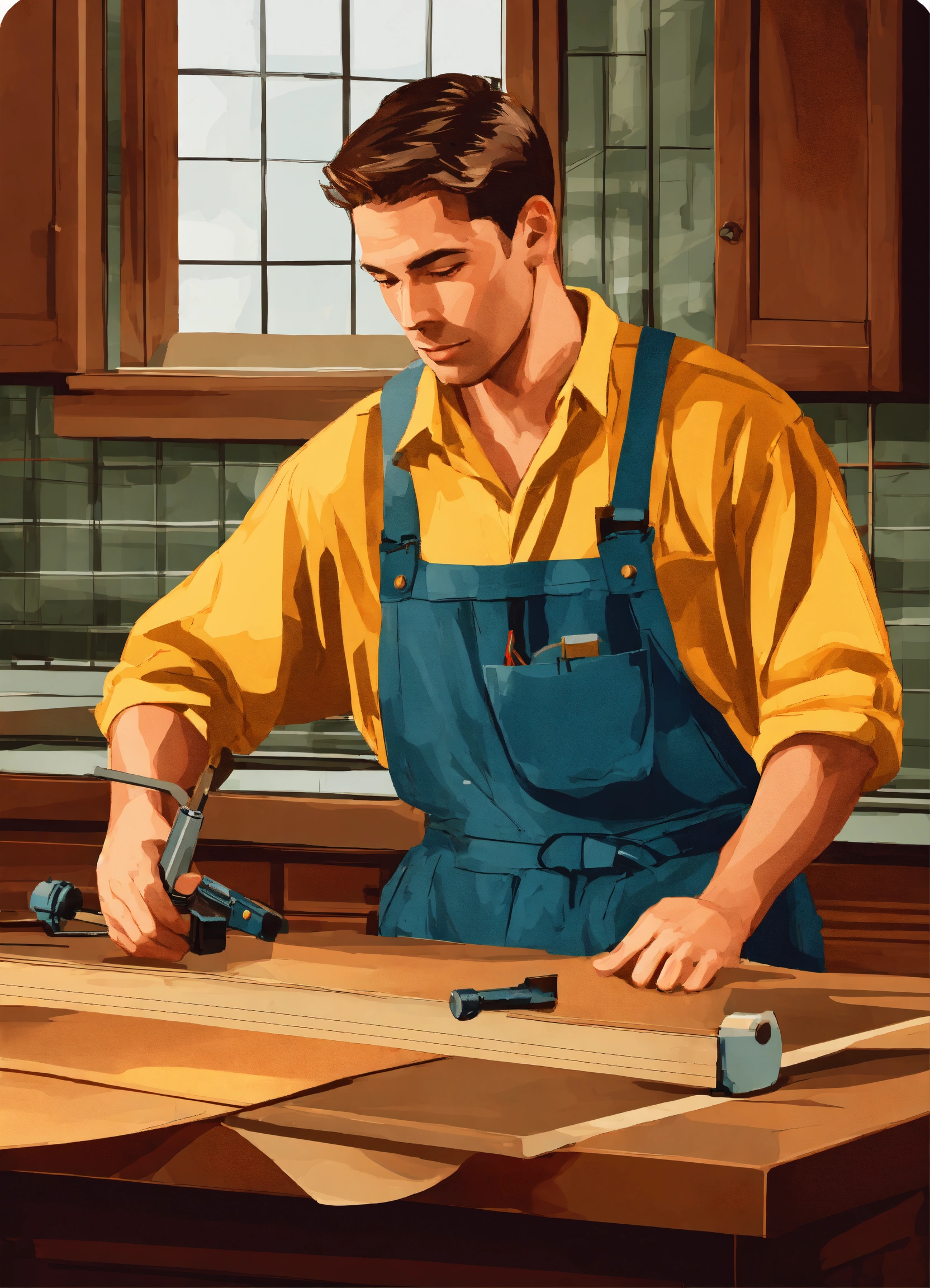 Lexica - Vector image, craftsman, transparent background