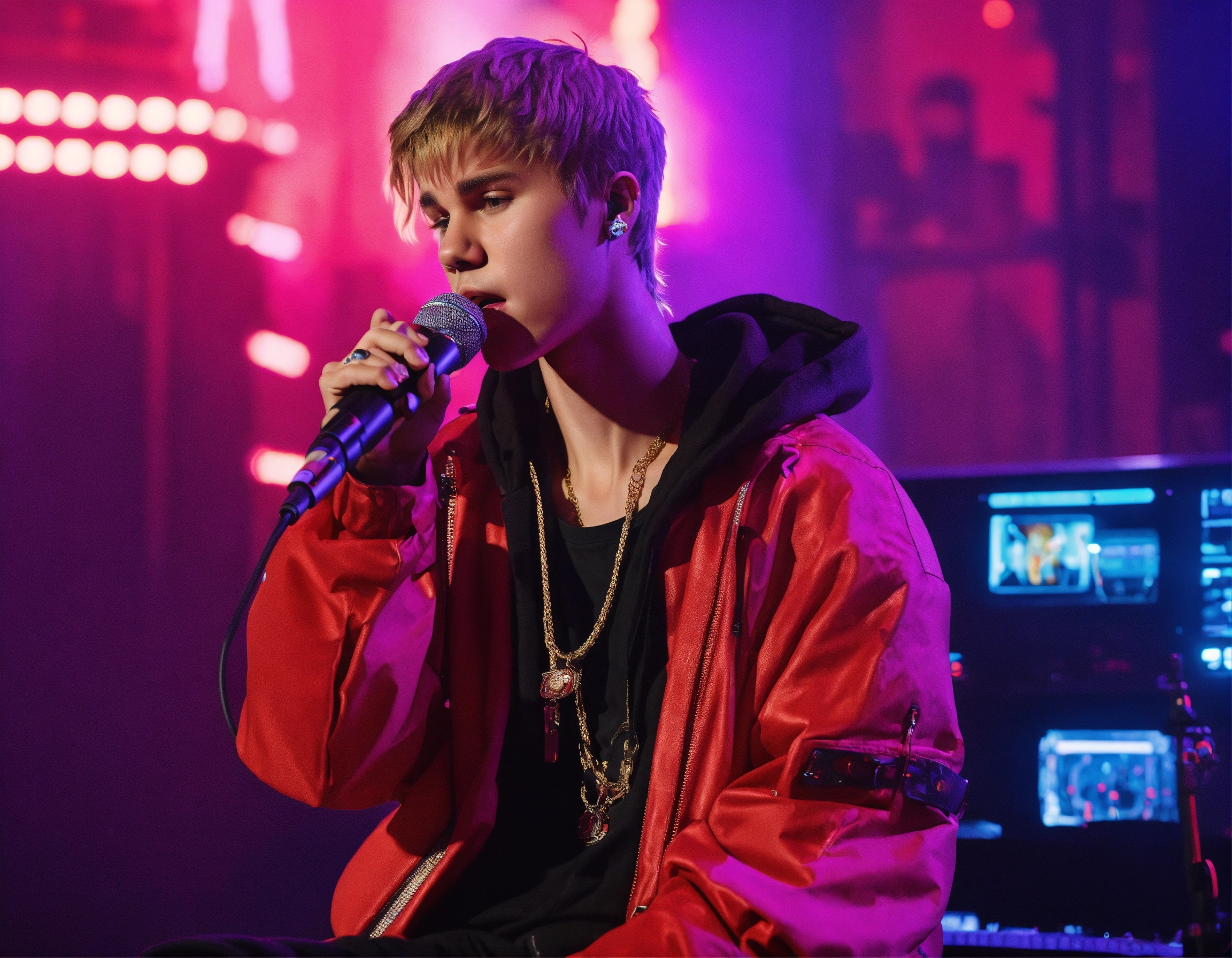 Lexica - Singer Justin Bieber gives a performance in the aesthetics of ...