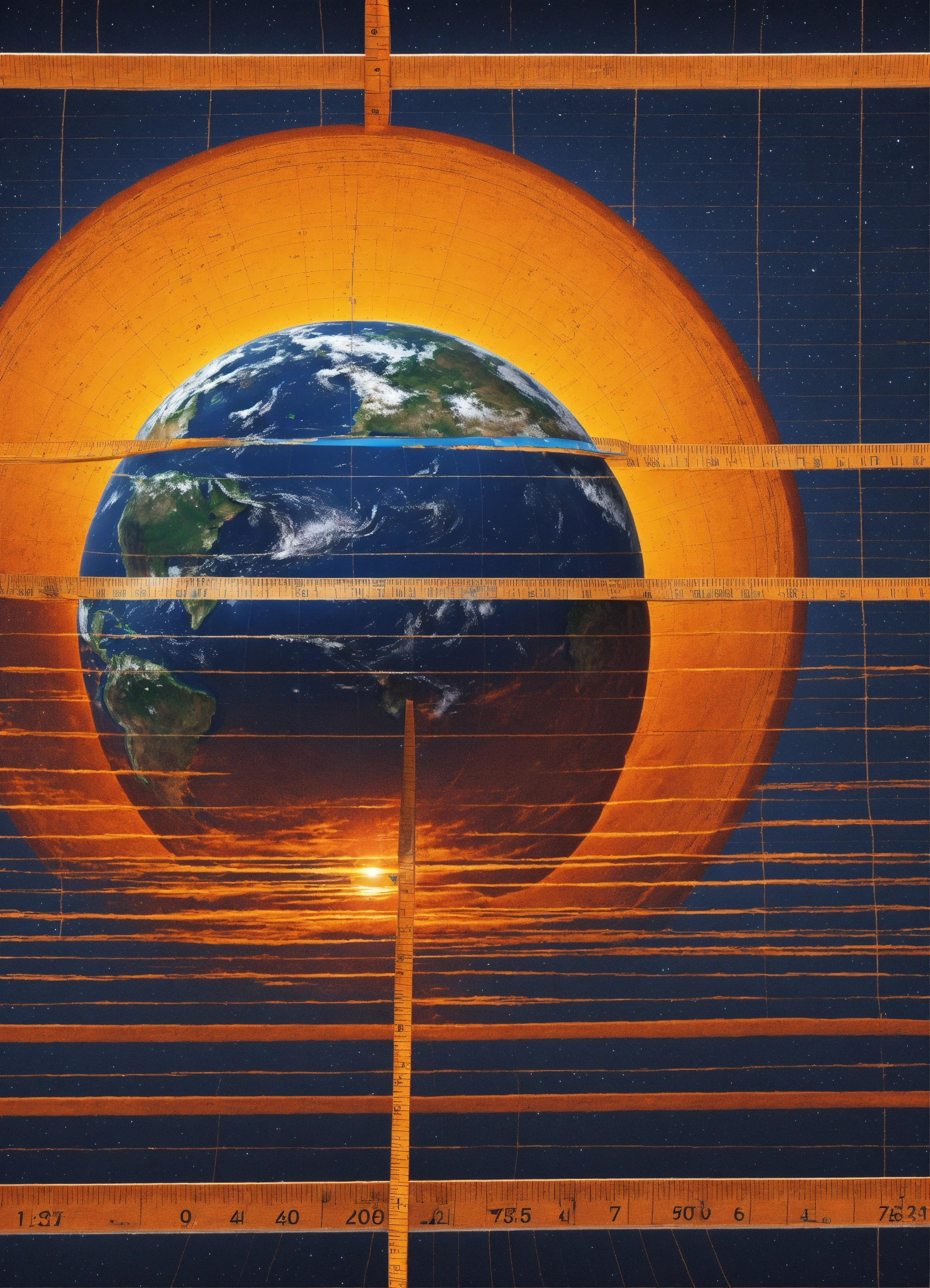Lexica - Earth measuring sun's circunference with a measuring tape. Use ...