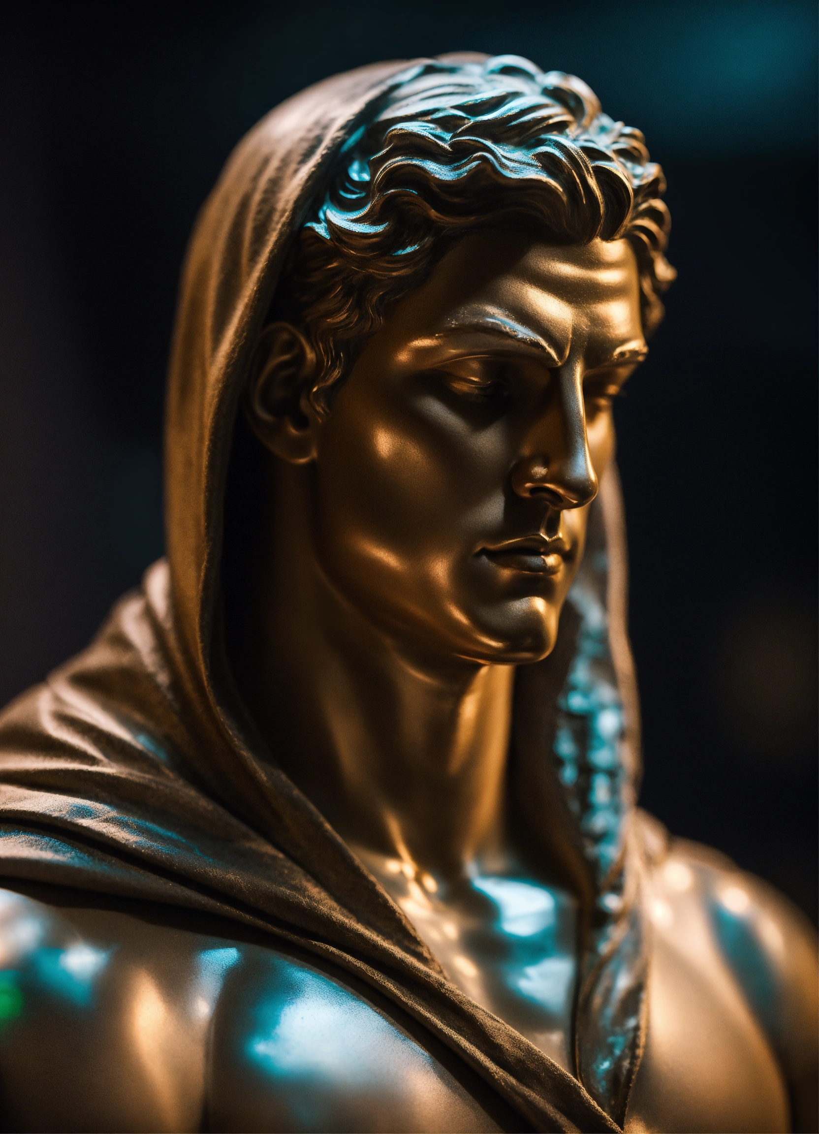 Lexica - Simple muscular greek god statue with middelparting hair with ...