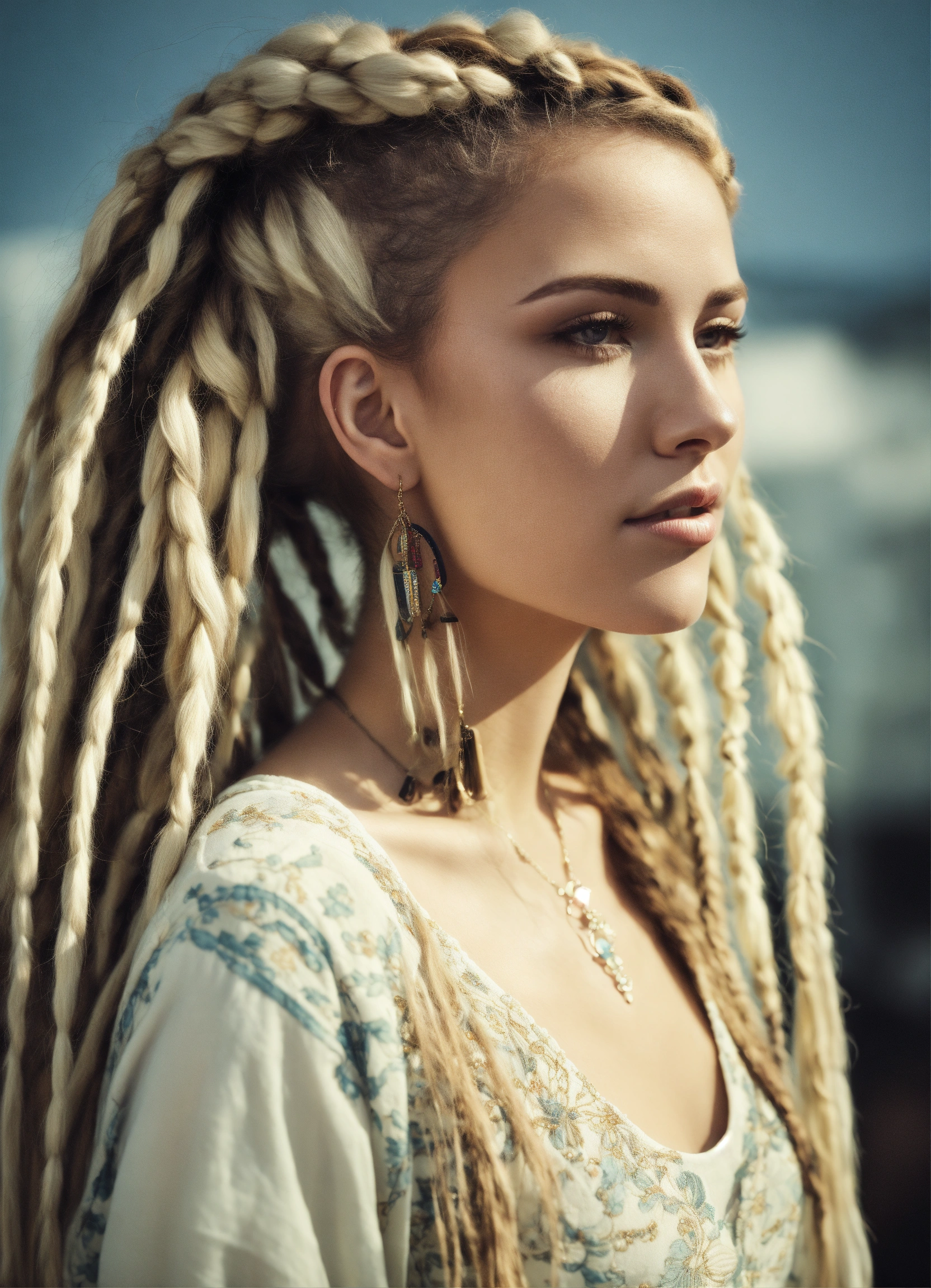 Lexica - White woman ; wolen Dreadlocks Extentions,suresatiste ; futuriste