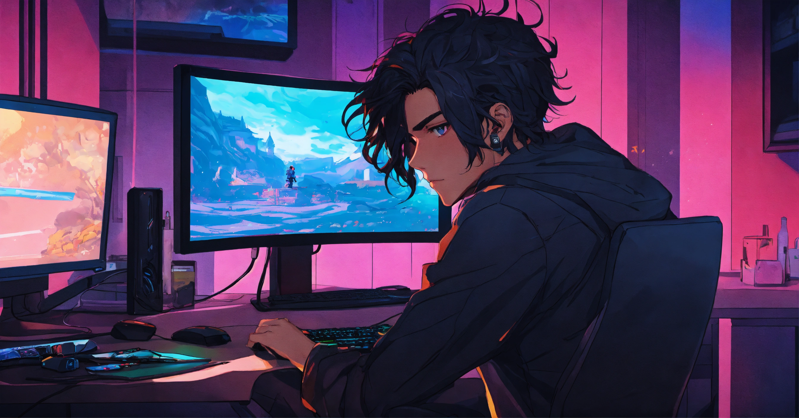 Lexica - Un jeune homme noir métisser avec des cheveux long nattés ...