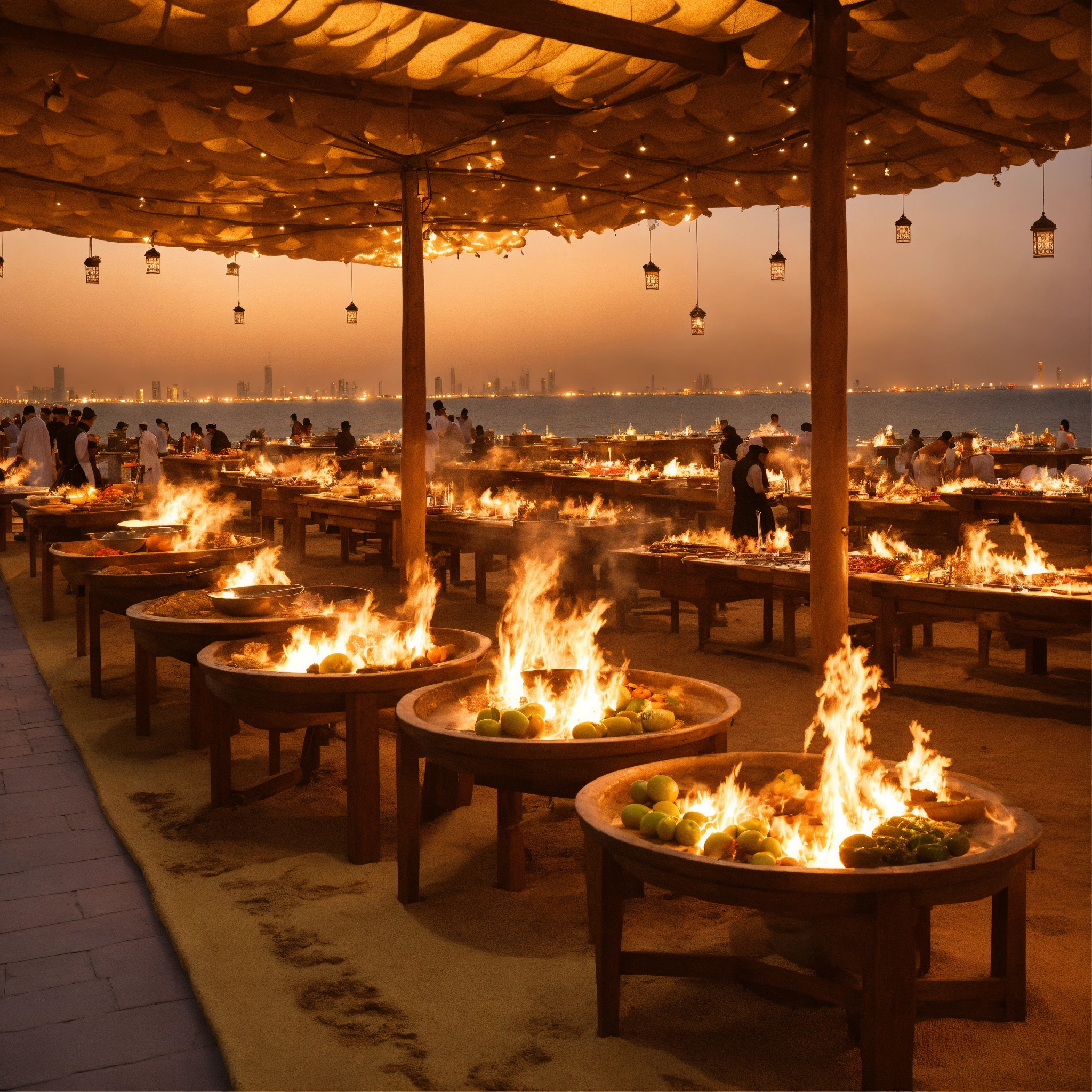 Lexica - Visualize a vibrant scene at the 'Taste of Bahrain' Food ...