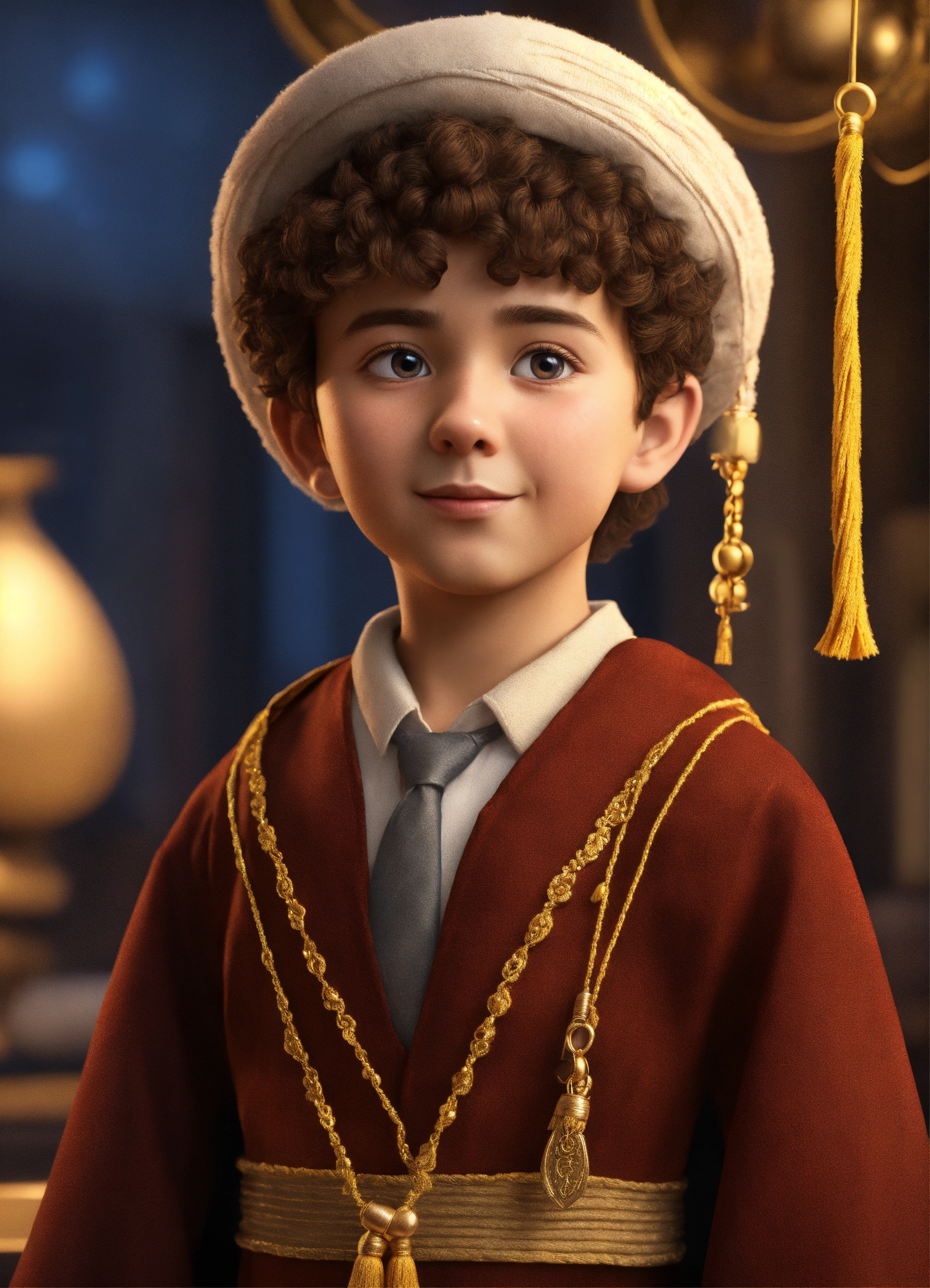 Lexica - A cute Chasidic Jewish boy holds in his hand the Jewish tassel ...