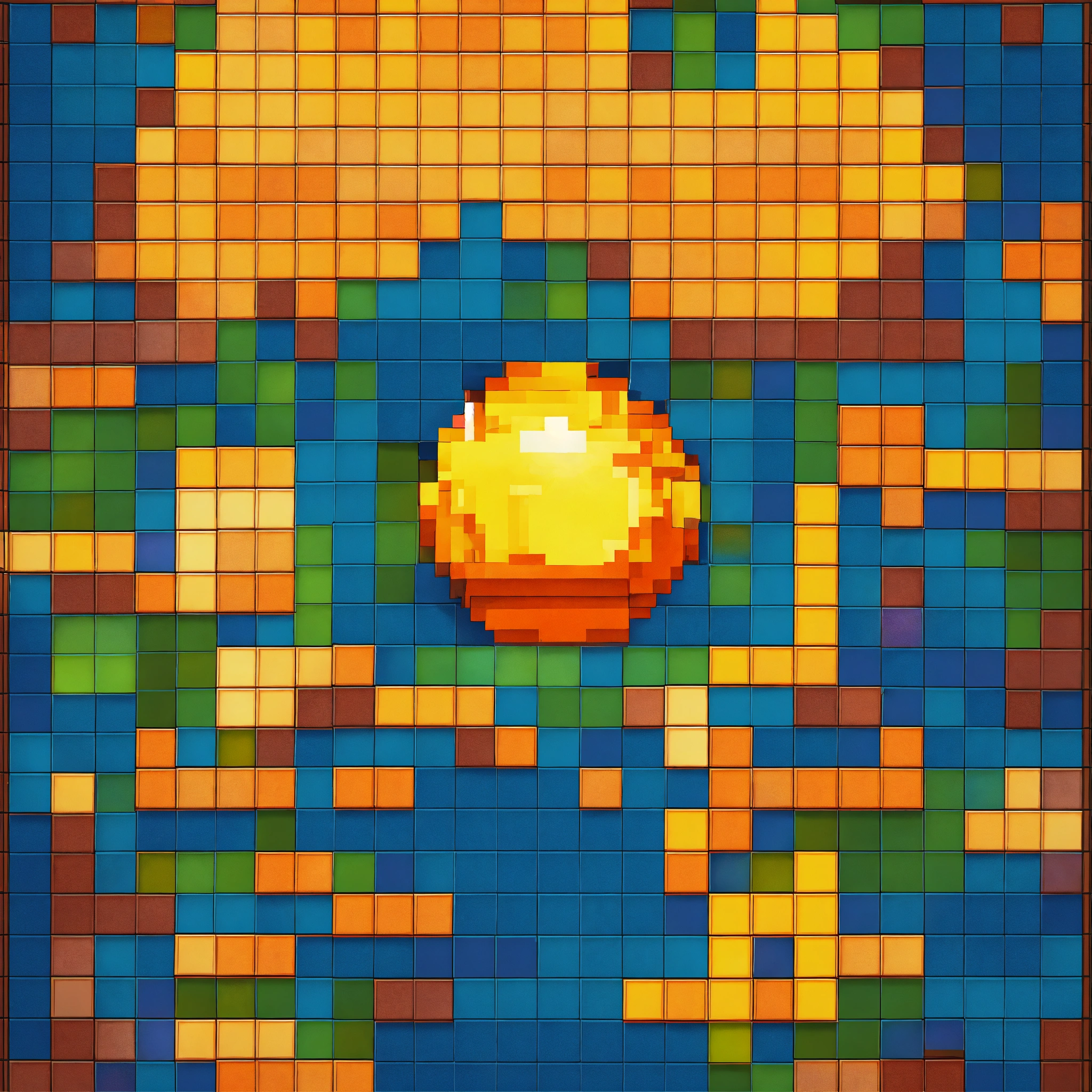 Lexica - 2d tetris pixel art, sun glass