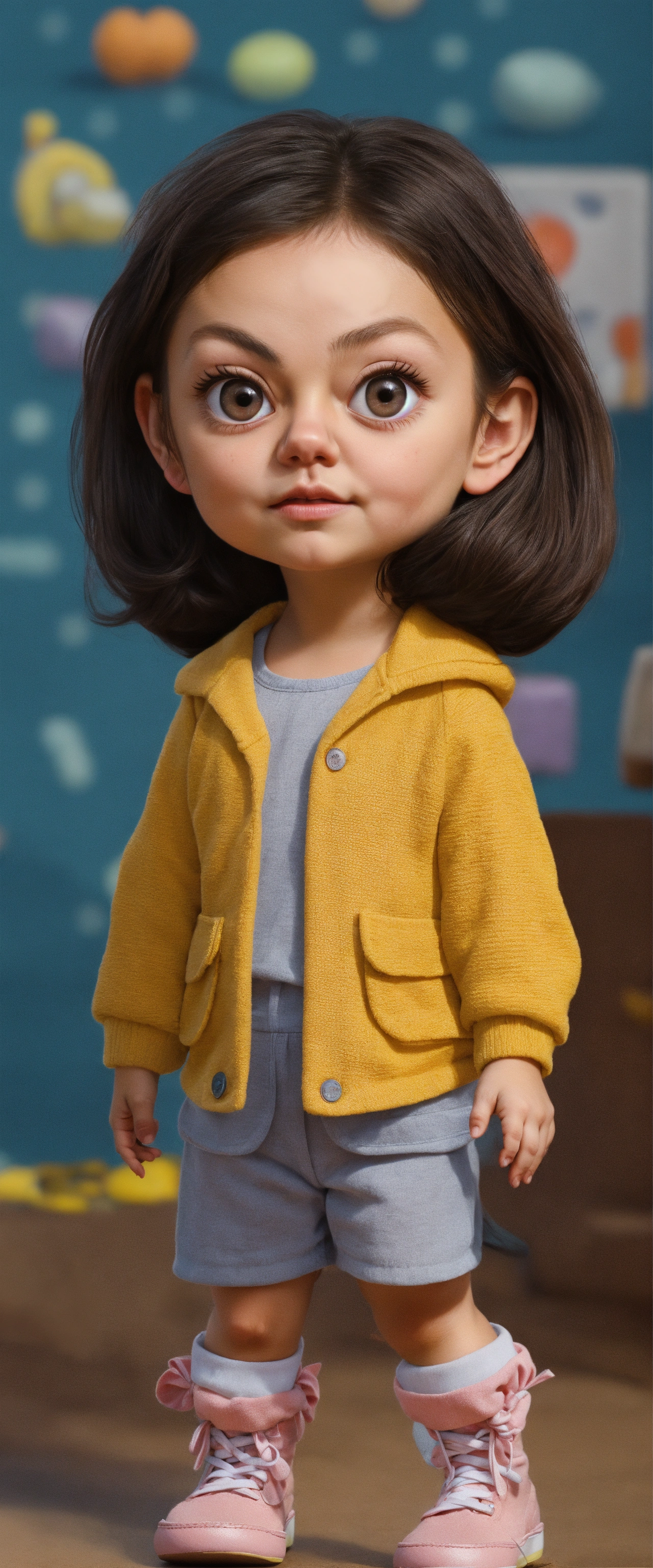 Lexica - Mila Kunis as cute baby, cartoon effect, enormous eyes. More ...