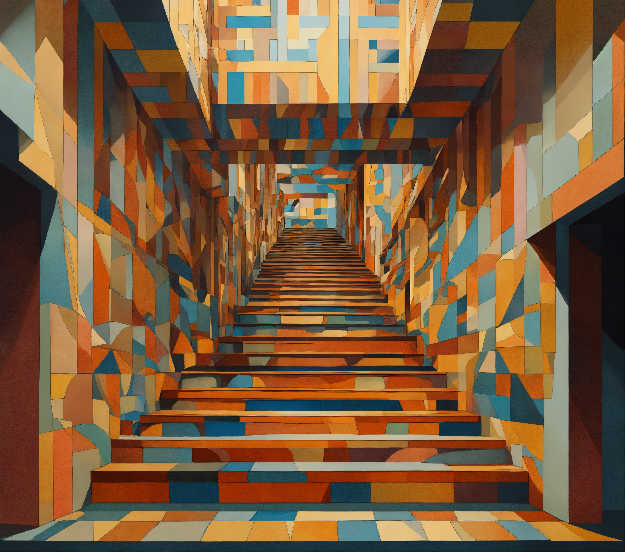 Lexica - Dutch artist, ,Escher inspired AI art abstract expressionism ...