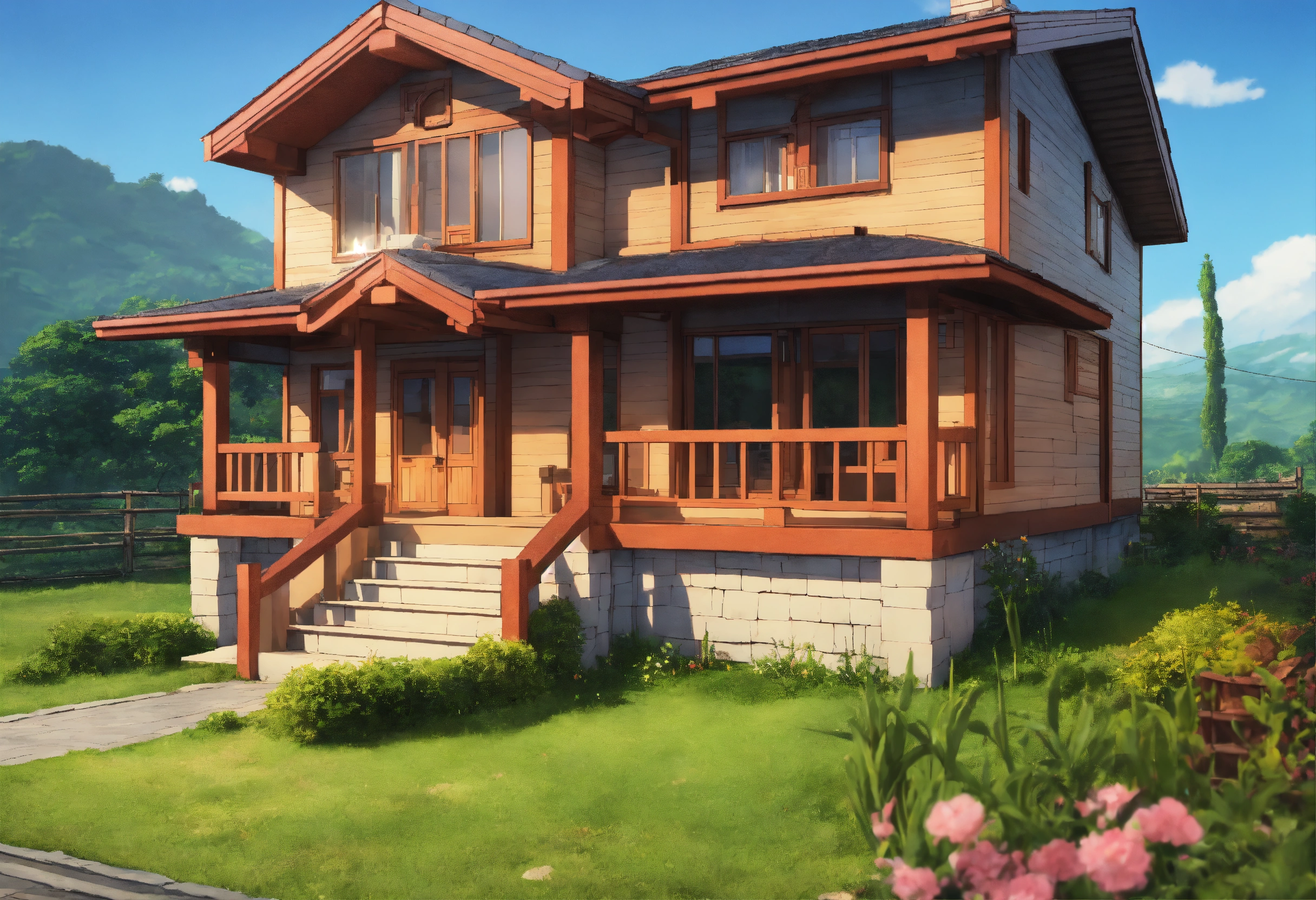 Lexica - Anime; cartoon; ultra realistic; 4K, cheap Brik house, cartoons