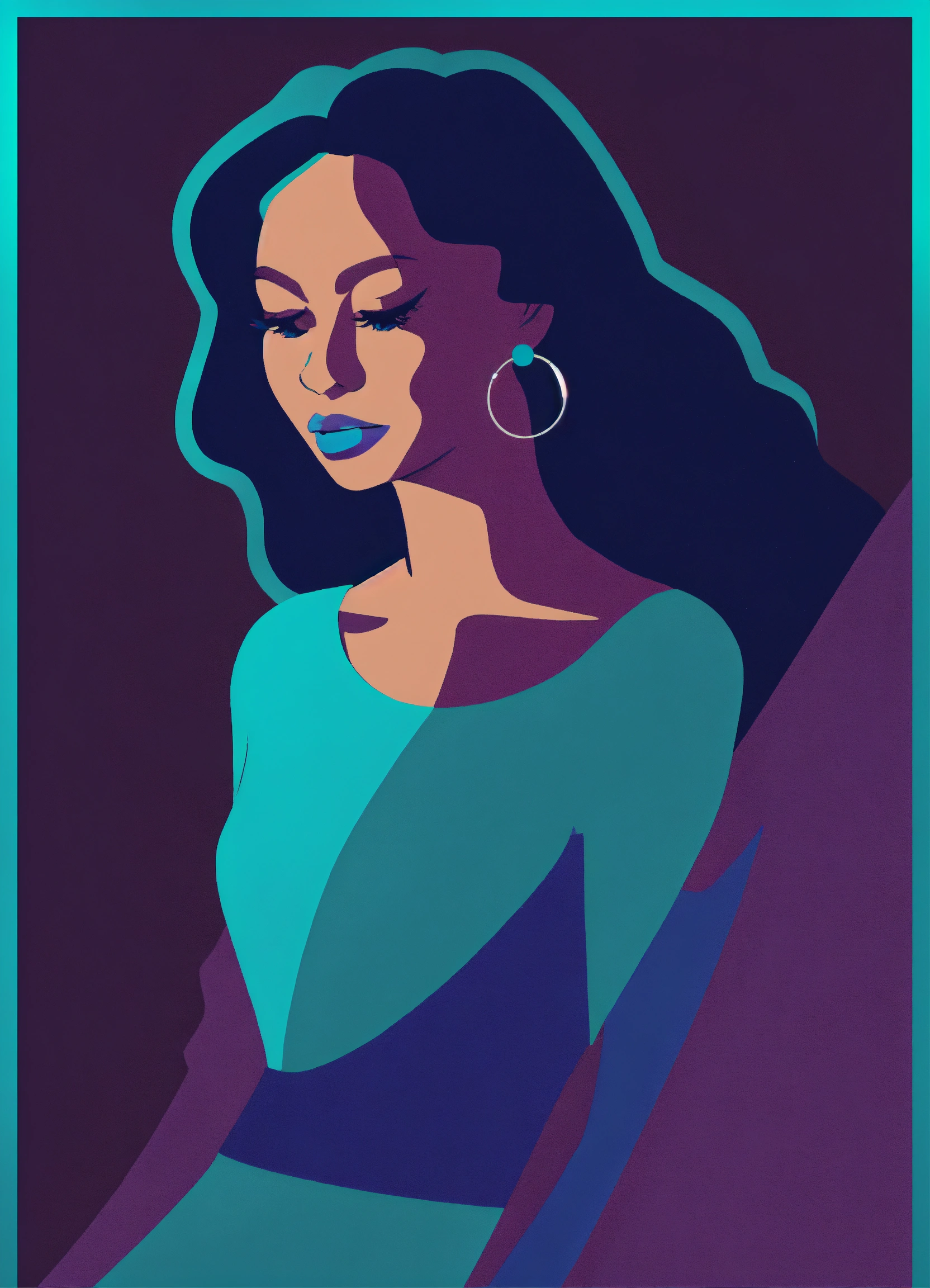 Lexica - Vector icon that represents a woman of color Embracing her ...