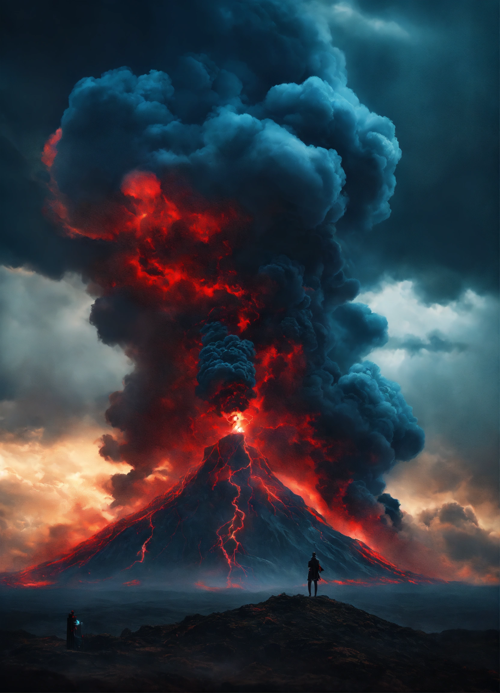 Lexica - Two smoke monsters, living black and red smoke representing ...