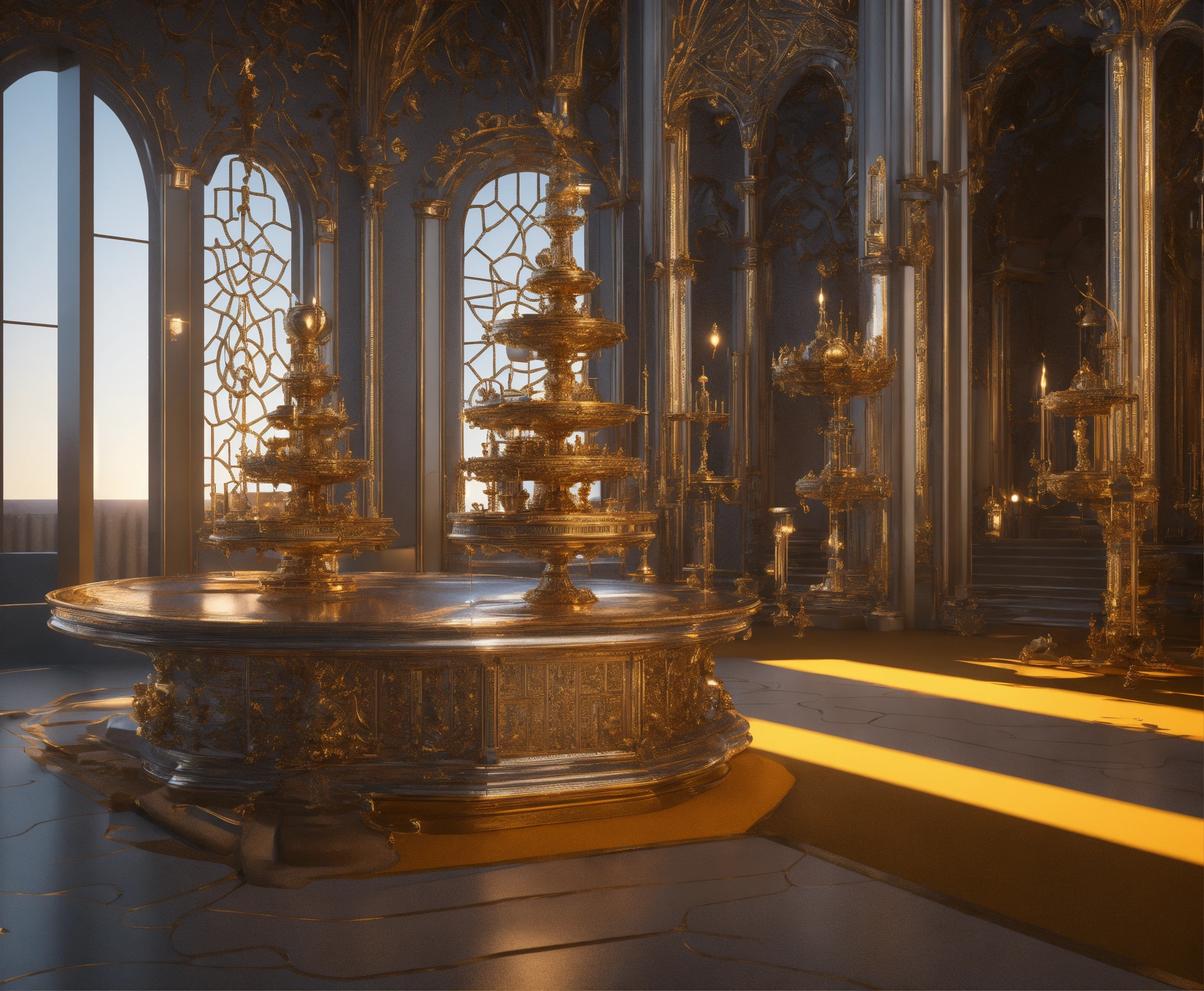 Lexica - Automated divinity, silver, grandiose, 8K resolution, Blender