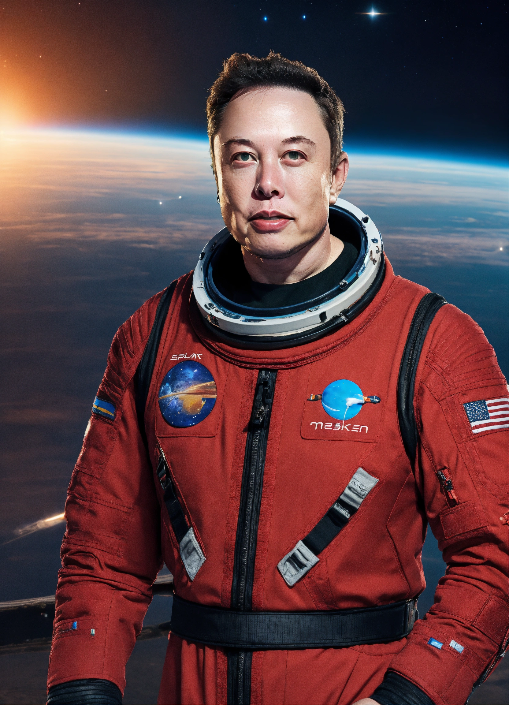 Lexica - Elon musk wearing Turkish outfit beside the space x shuttle 4k ...