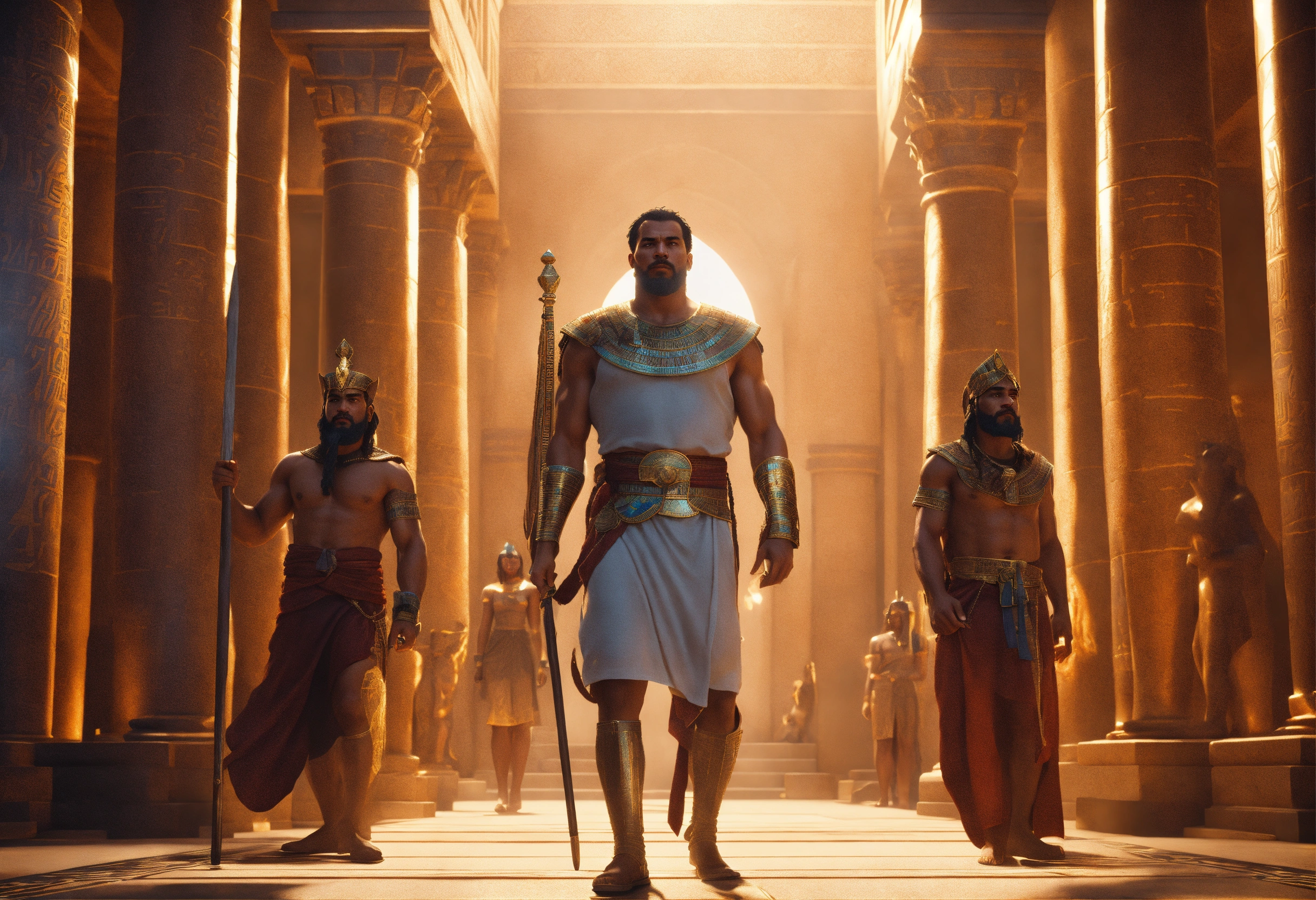 Lexica - Moses young strong man is arrested by pharaoh's guards, in ...