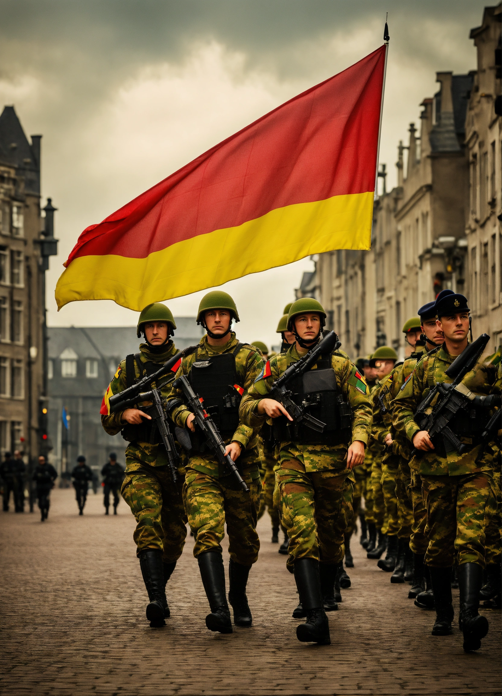 Lexica - Belgium military with the flag