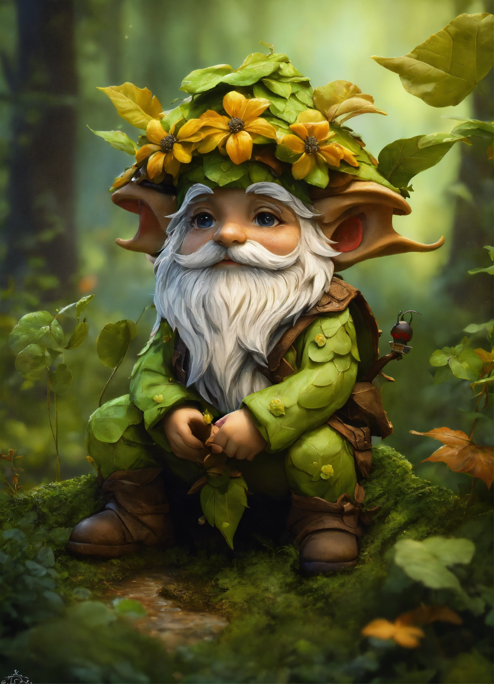 Lexica - 60 Leafy critter gnome, intricately detailed, abstract art ...
