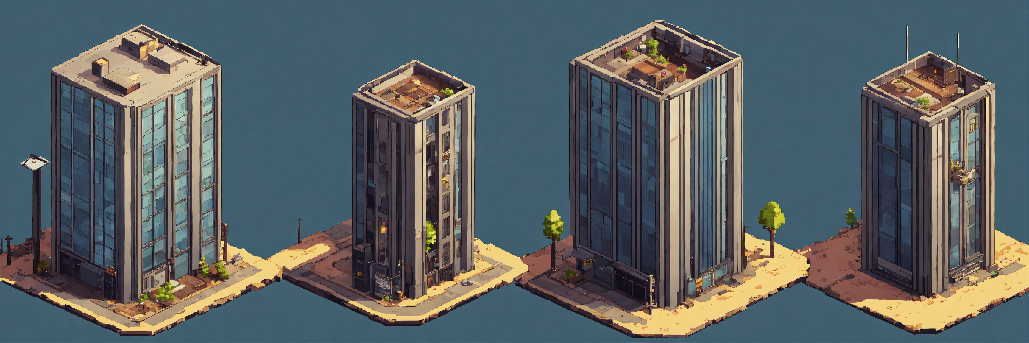 Lexica - Isometric. short to tall Upgrade progression of a post ...