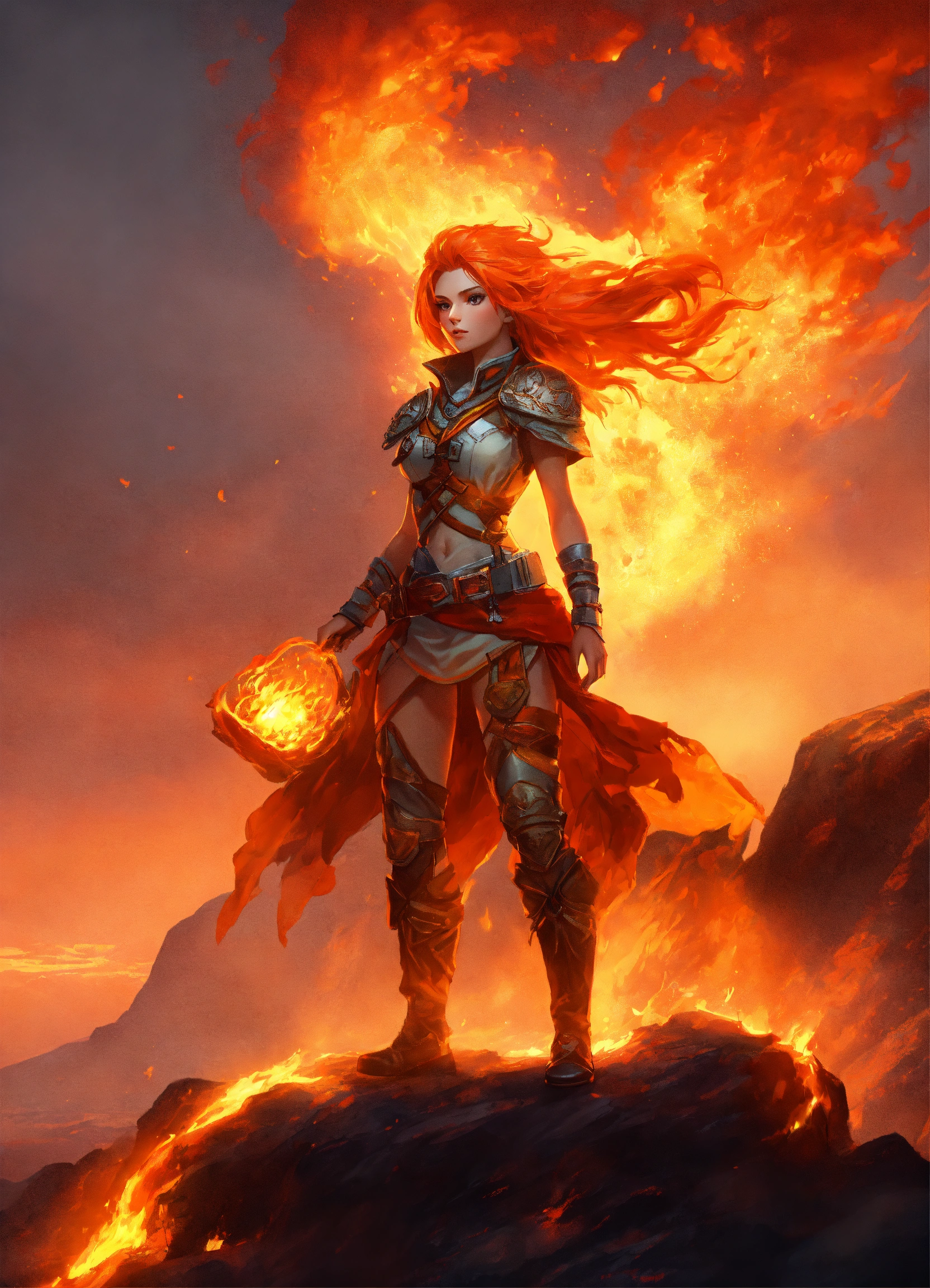 Lexica - Short small female halfbreed elemental efreet with pale skin ...