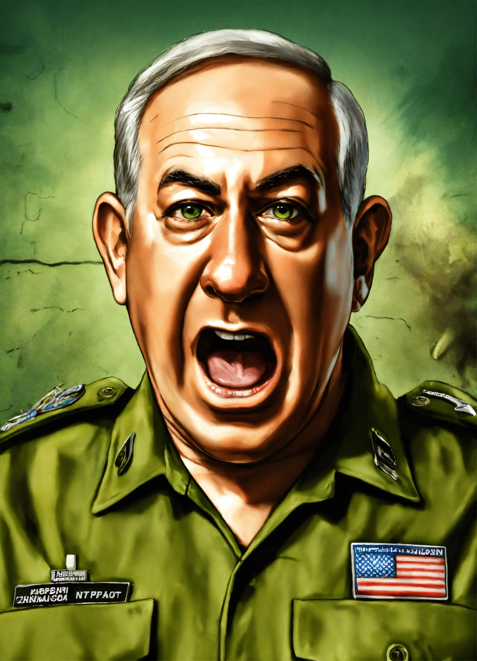 Lexica - Distressed Benjamin Netanyahu as pickles erupt from his nose ...